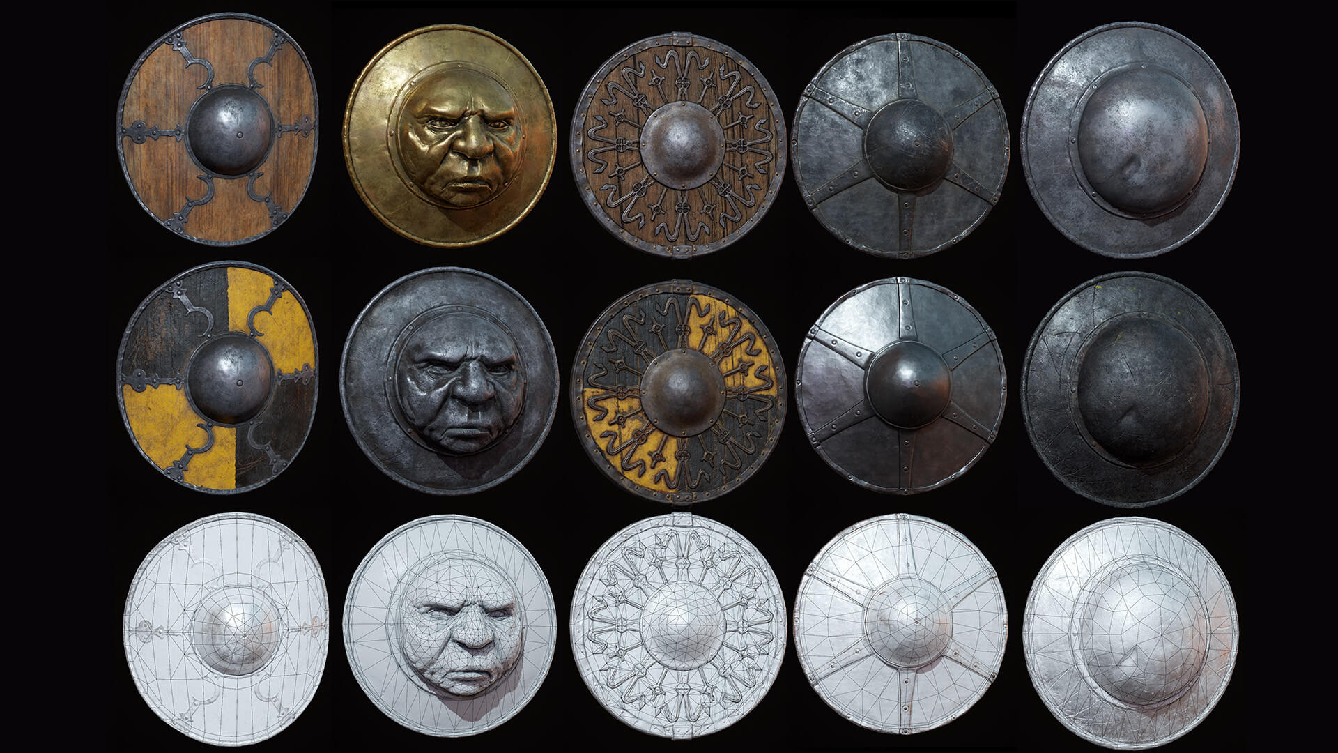 Buckler Shields - 3D Model by Viverna