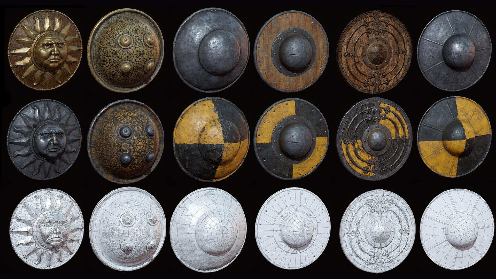 Buckler Shields - 3D Model by Viverna