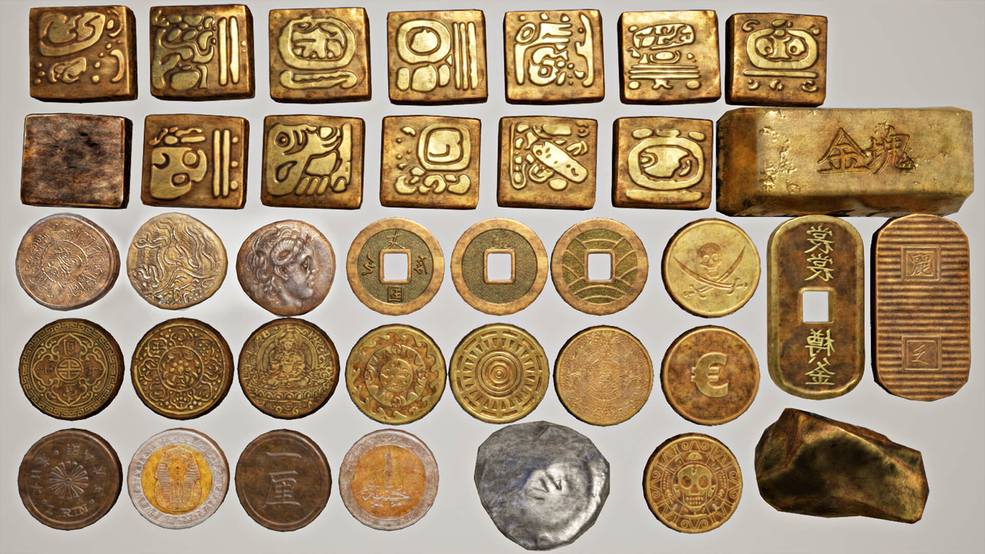 Medieval Coins - 29 Items 3D Model by Viverna