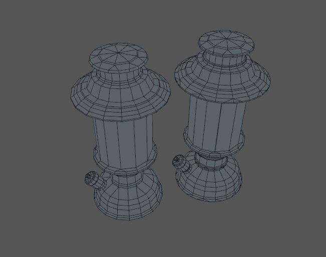 Kerosene Oil Lamp - Free 3D Model by Viverna