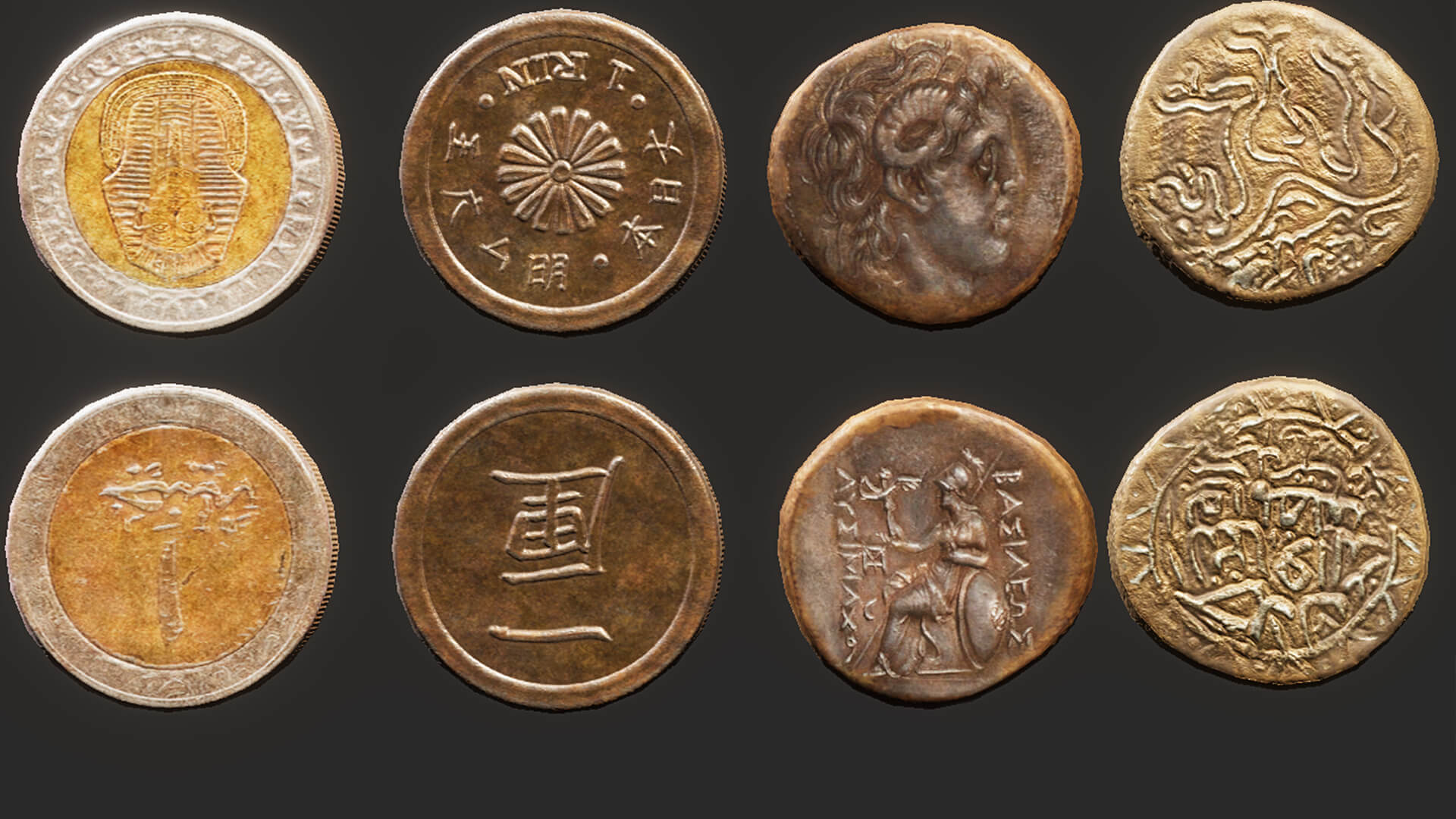Medieval Coins - 29 Items 3D Model by Viverna