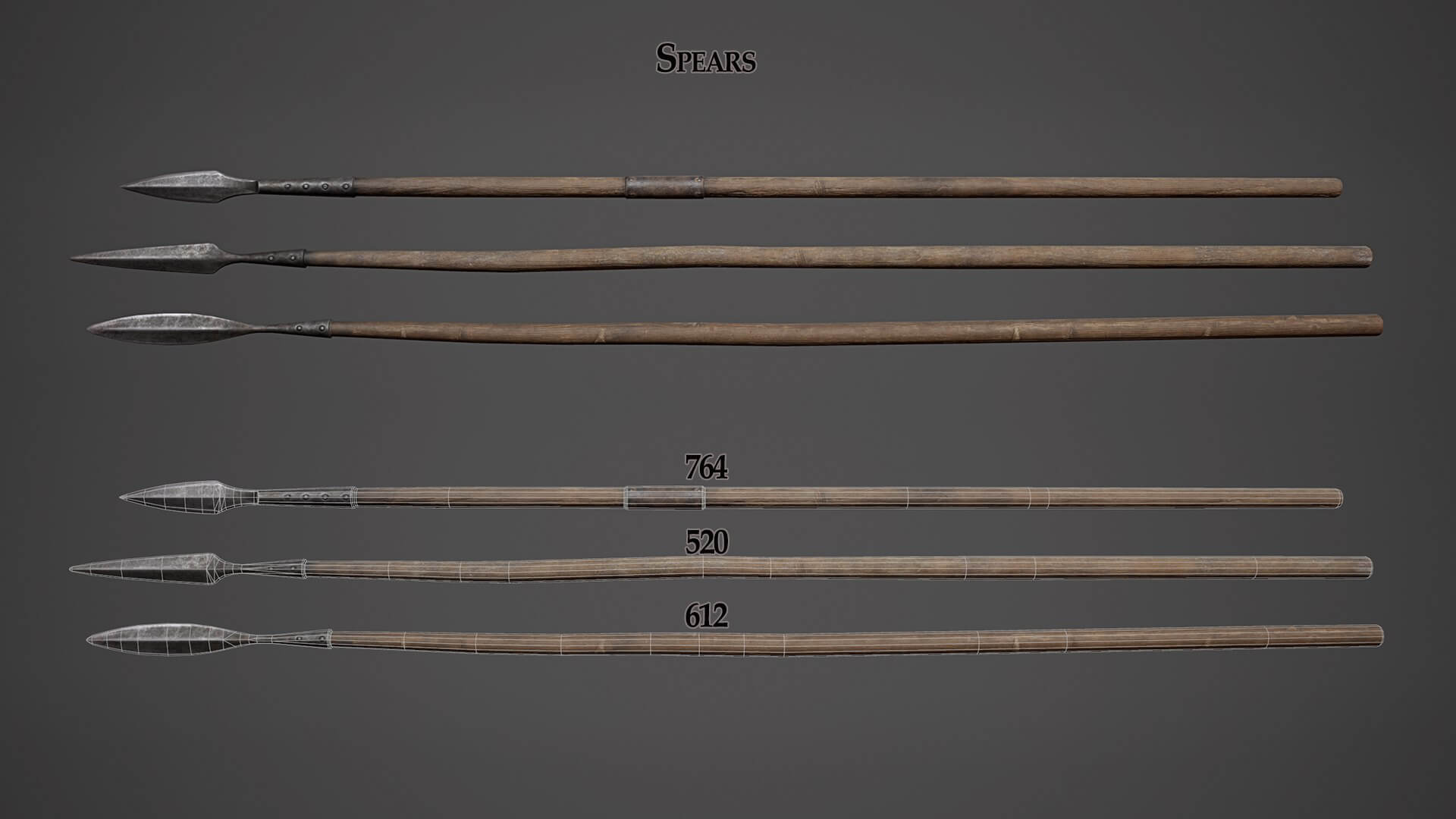 Medieval Weapon - Polearms I 3D Model by Viverna