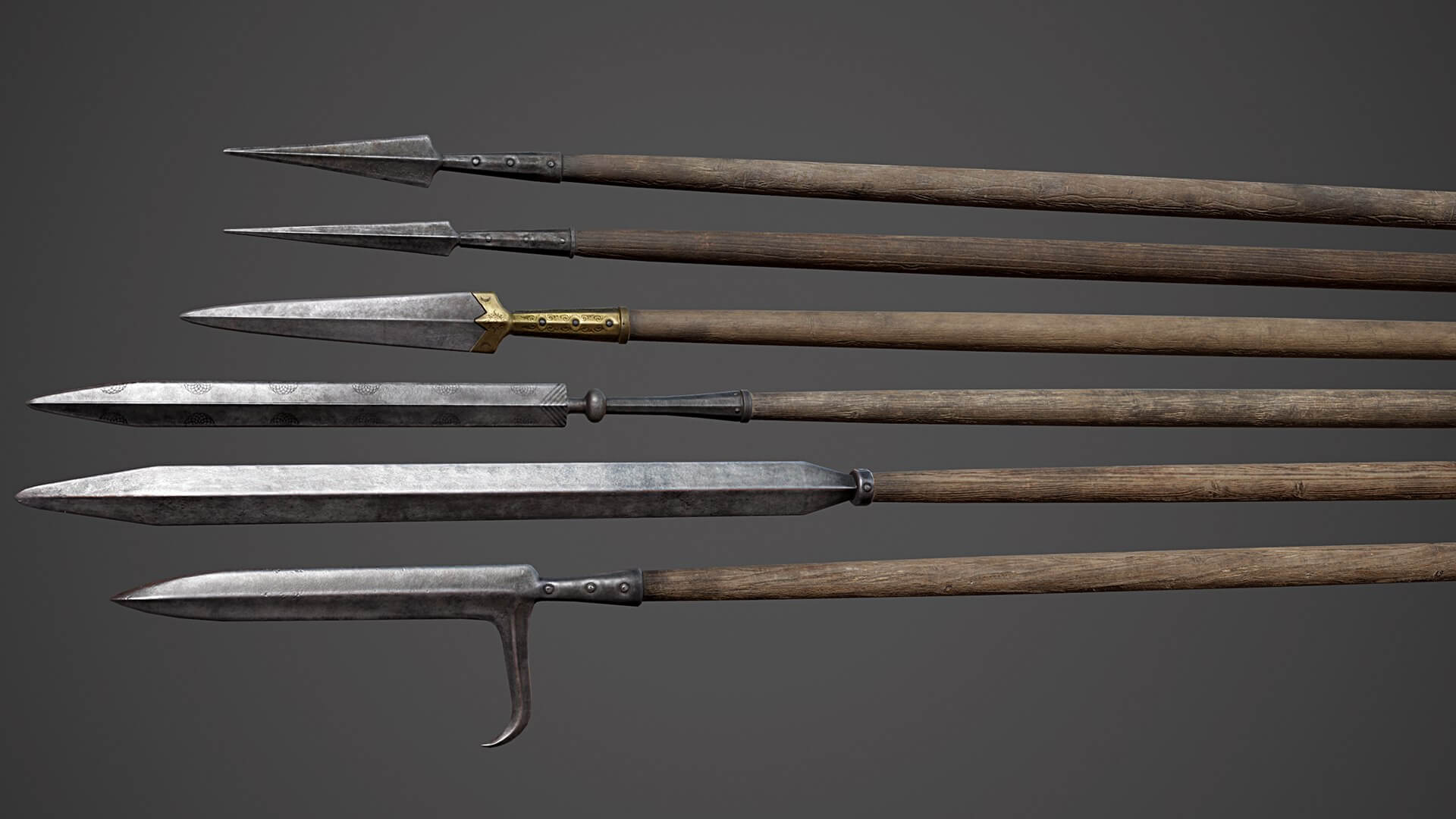 Medieval Weapon - Polearms I 3D Model by Viverna