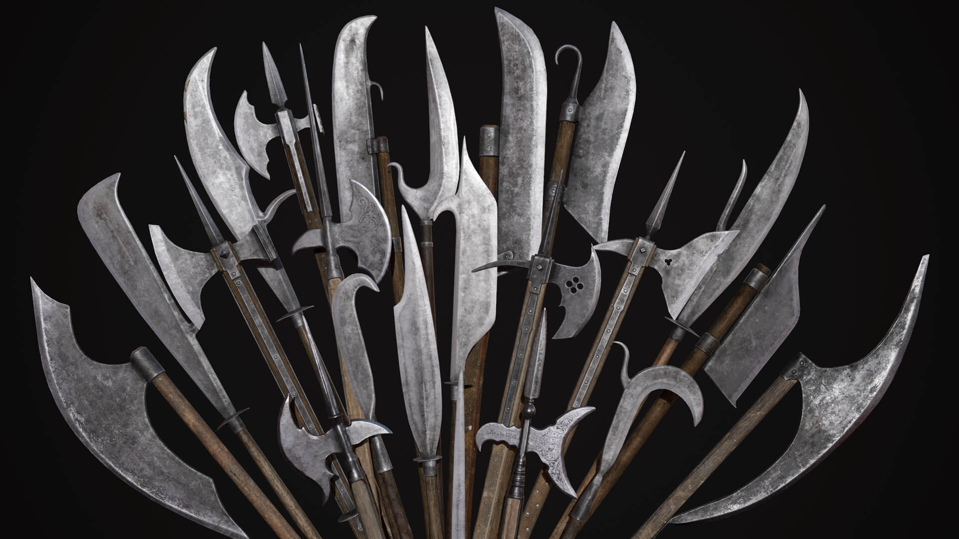 Medieval Weapon - Polearms II 3D Model by Viverna