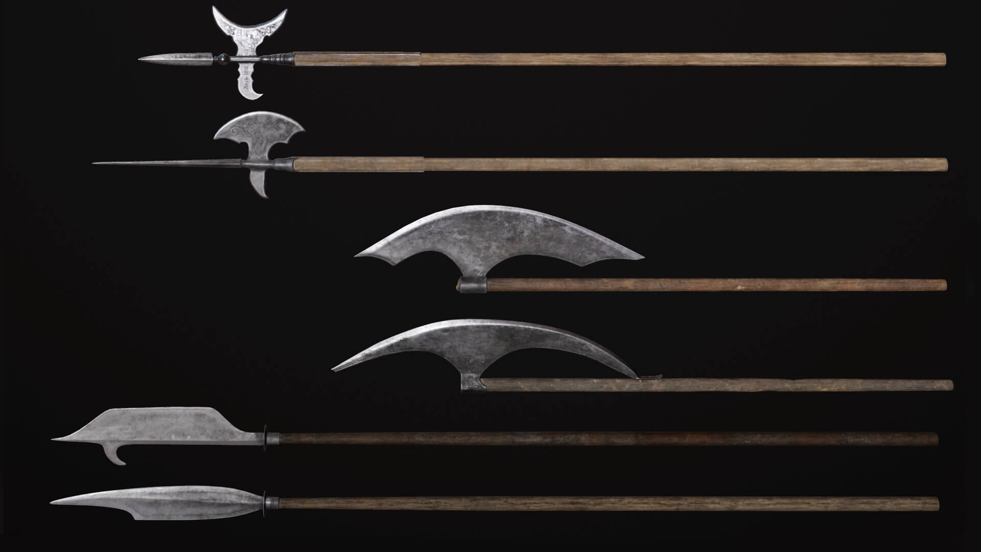 Medieval Weapon - Polearms II 3D Model by Viverna