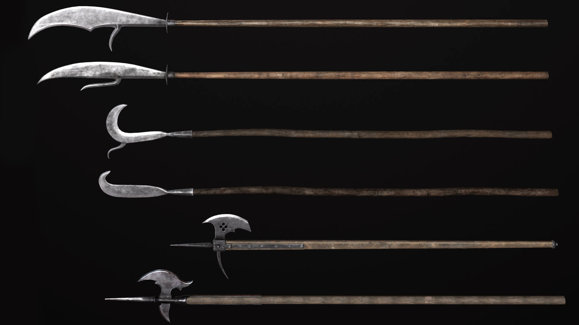 Medieval Weapon - Polearms II 3D Model by Viverna