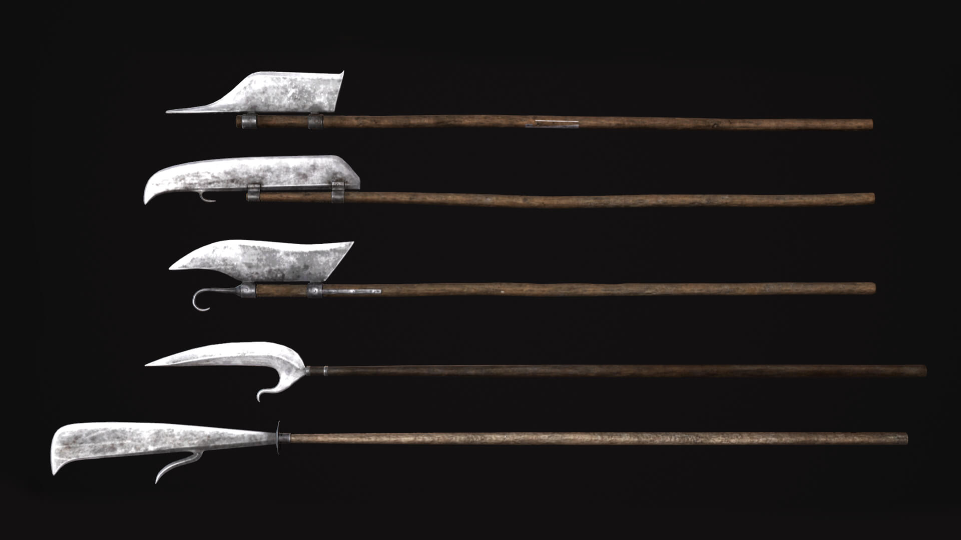 Medieval Weapon - Polearms II 3D Model by Viverna