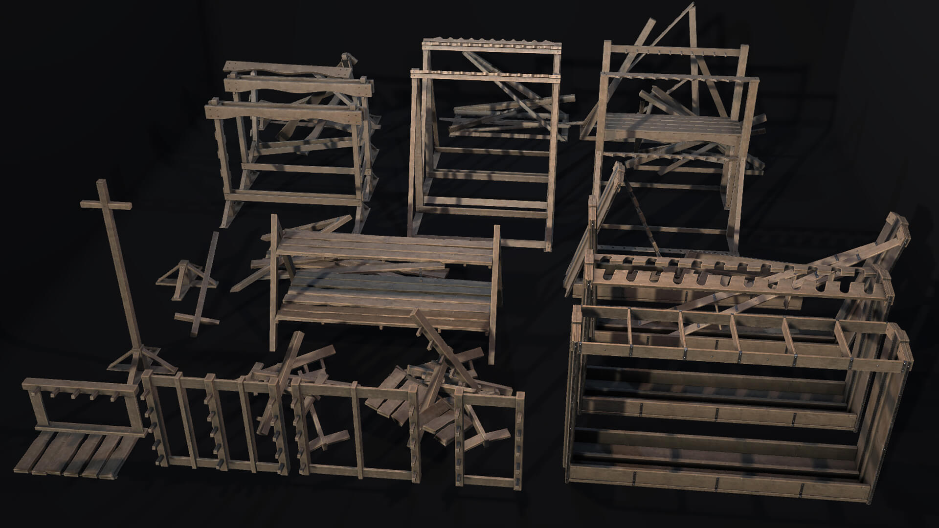 Medieval Weapon - Stands 3D Model by Viverna