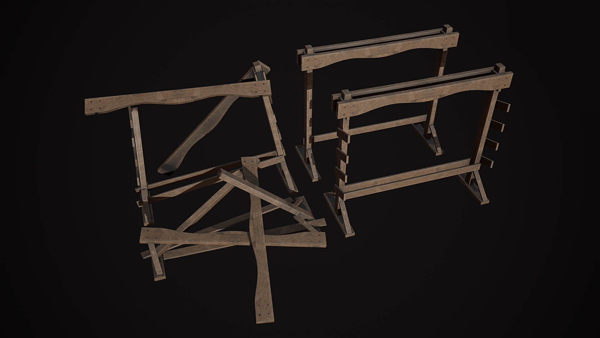 Medieval Weapon - Stands 3D Model by Viverna