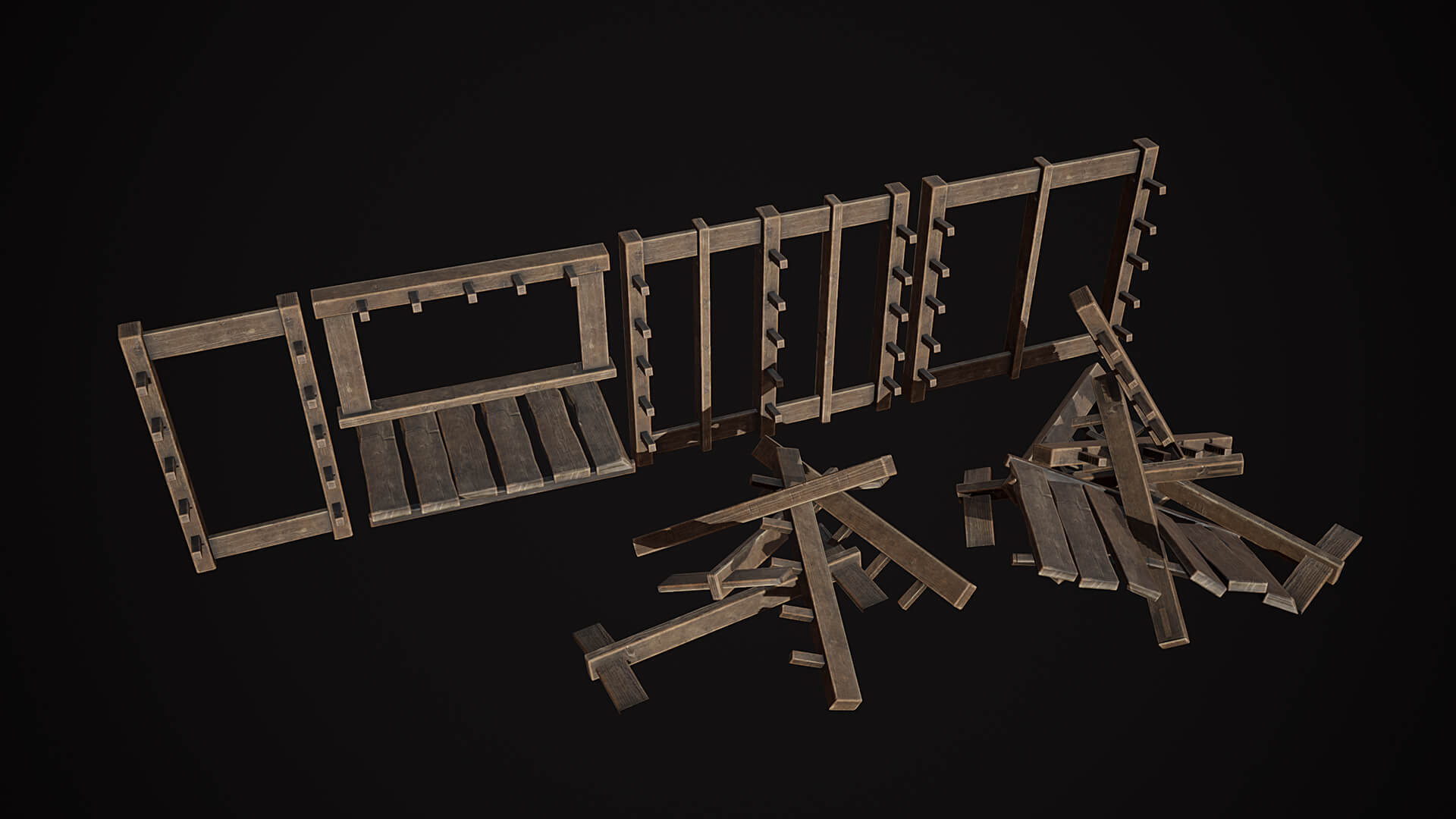 Medieval Weapon - Stands 3D Model by Viverna