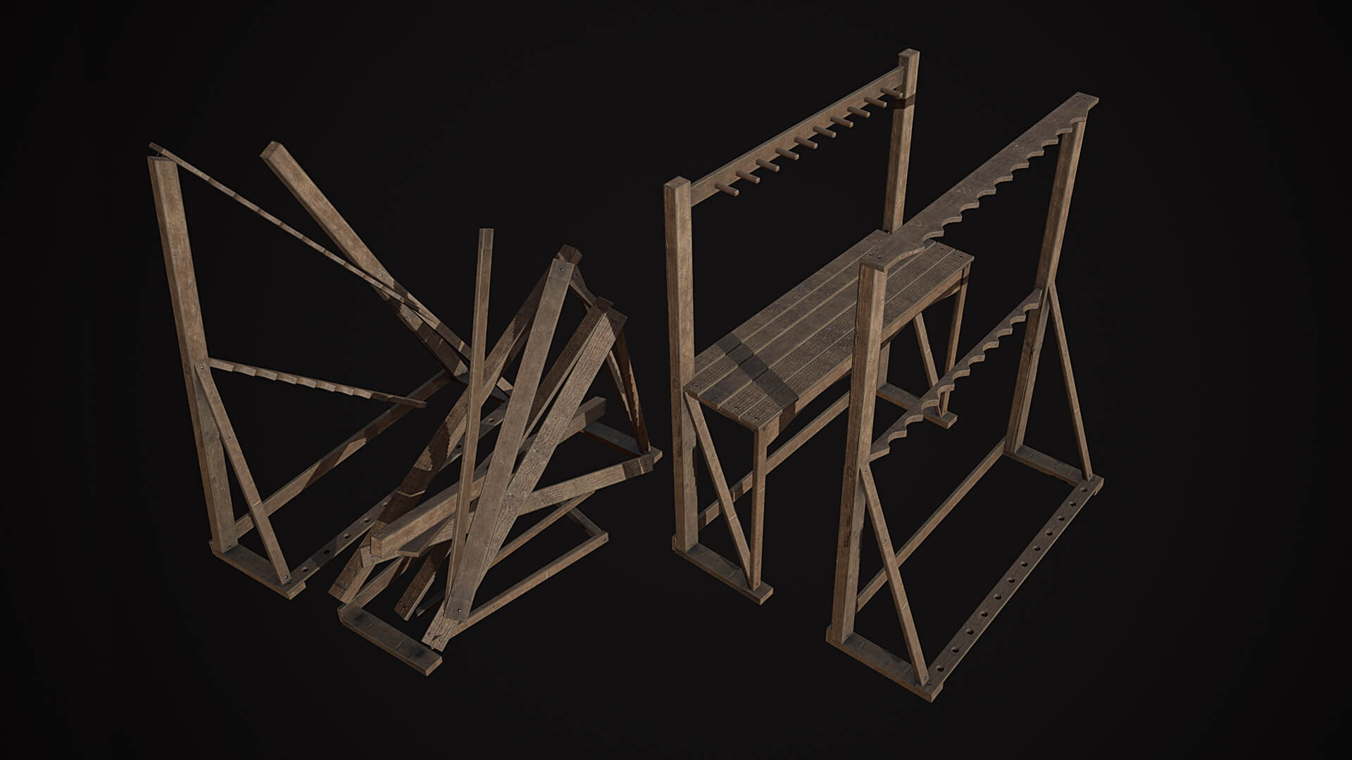 Medieval Weapon - Stands 3D Model by Viverna