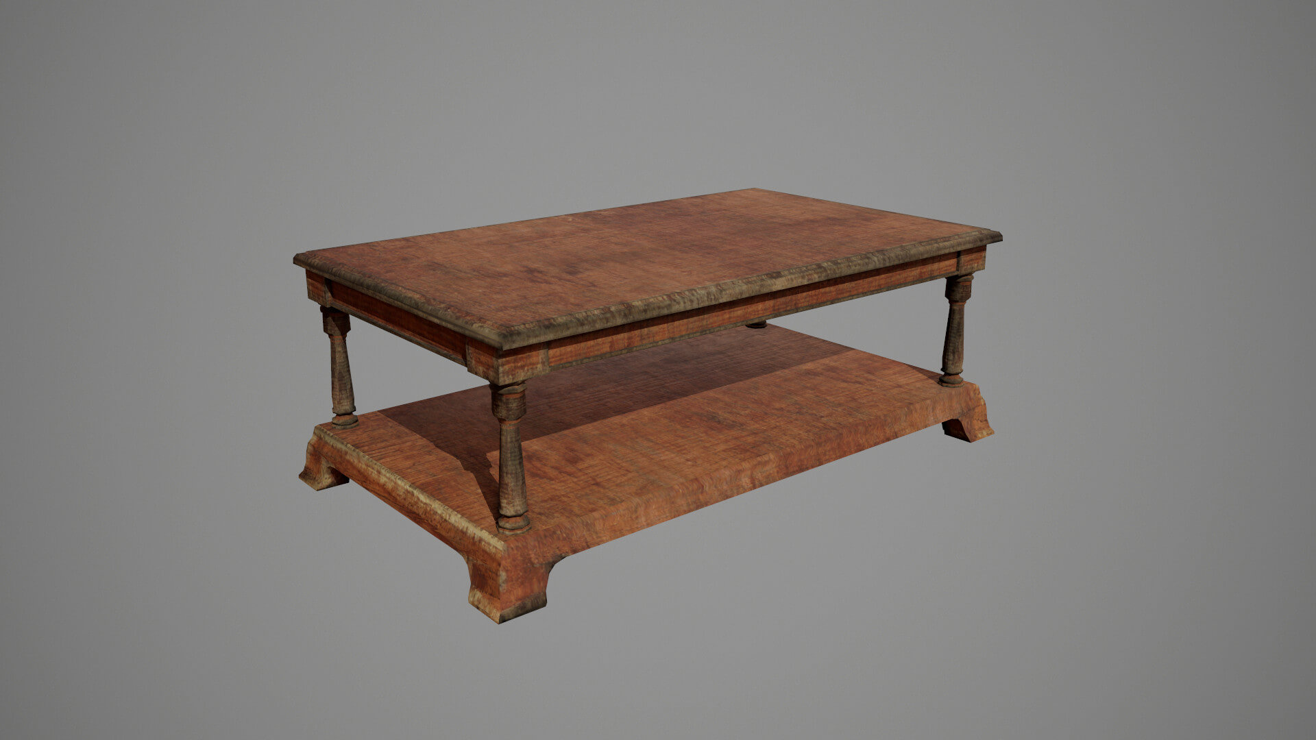 Old Wooden Table - Free 3D Model by Viverna