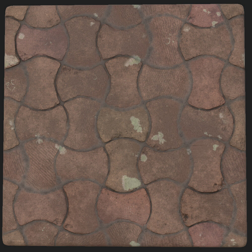 Sidewalk Texture - 3D Material or Shader by Viverna