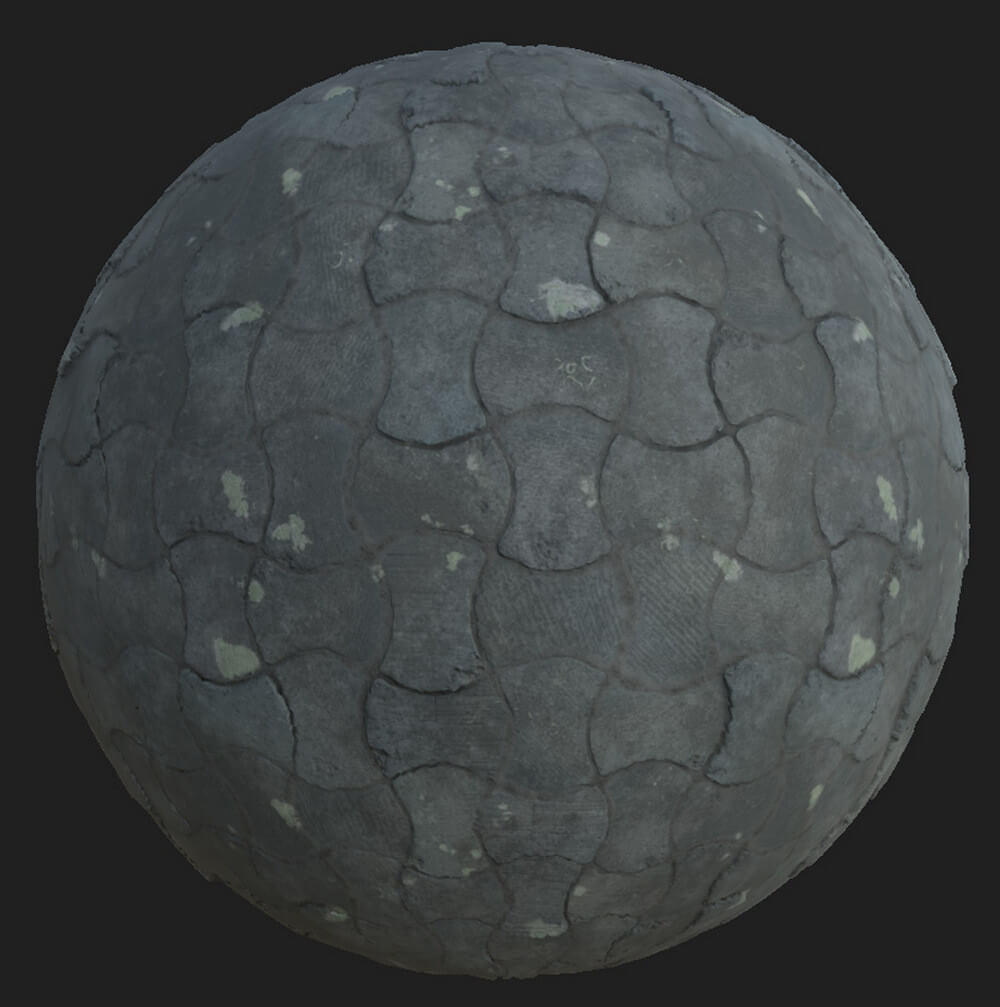 Sidewalk Texture - 3D Material or Shader by Viverna