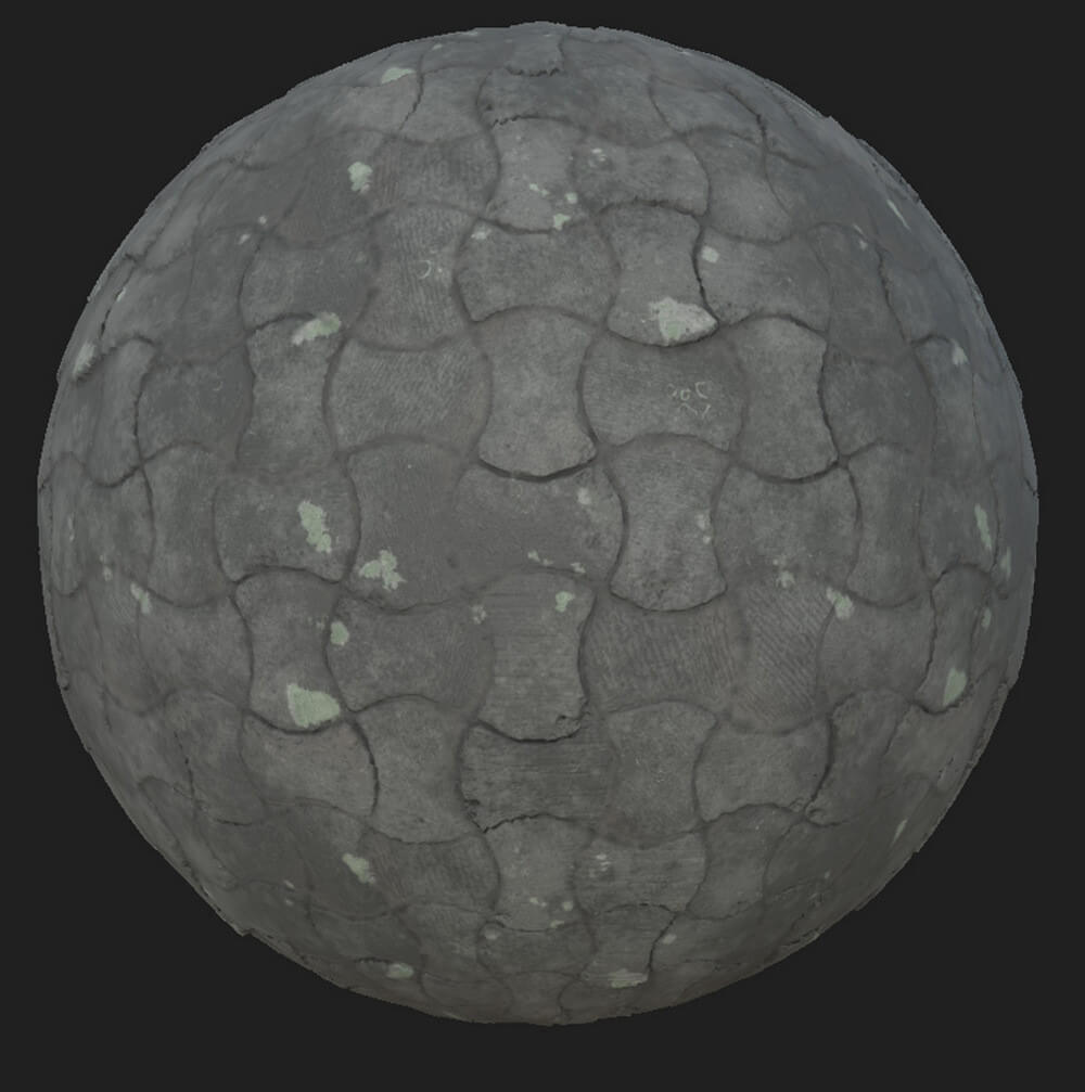 Sidewalk Texture - 3D Material or Shader by Viverna
