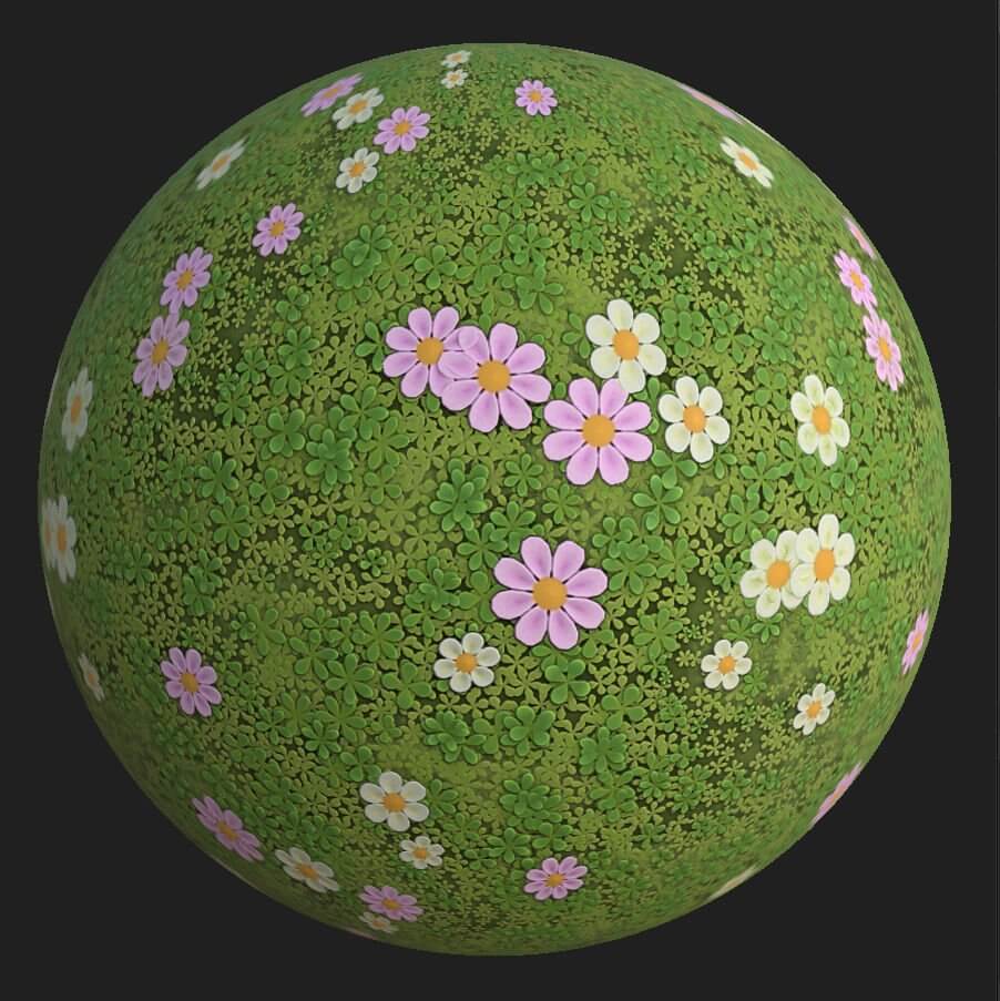 Stylized Clover Field Texture by Viverna