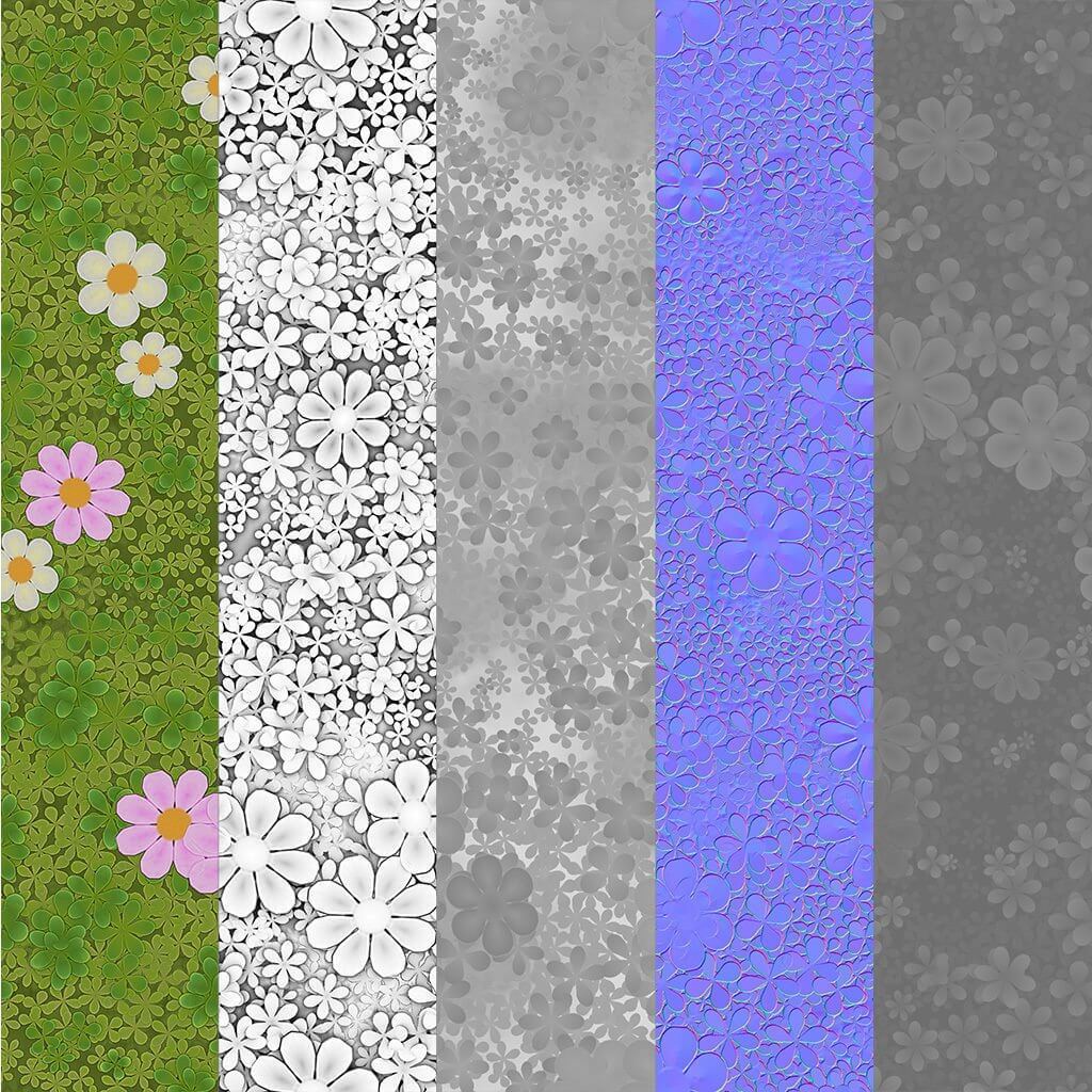 Stylized Clover Field Texture by Viverna