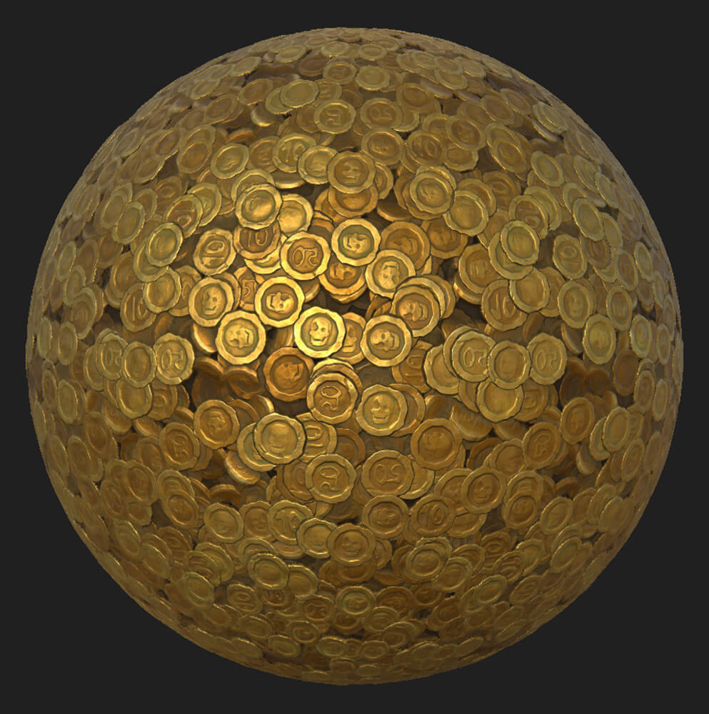 Stylized Coins - 3D Texture by Viverna