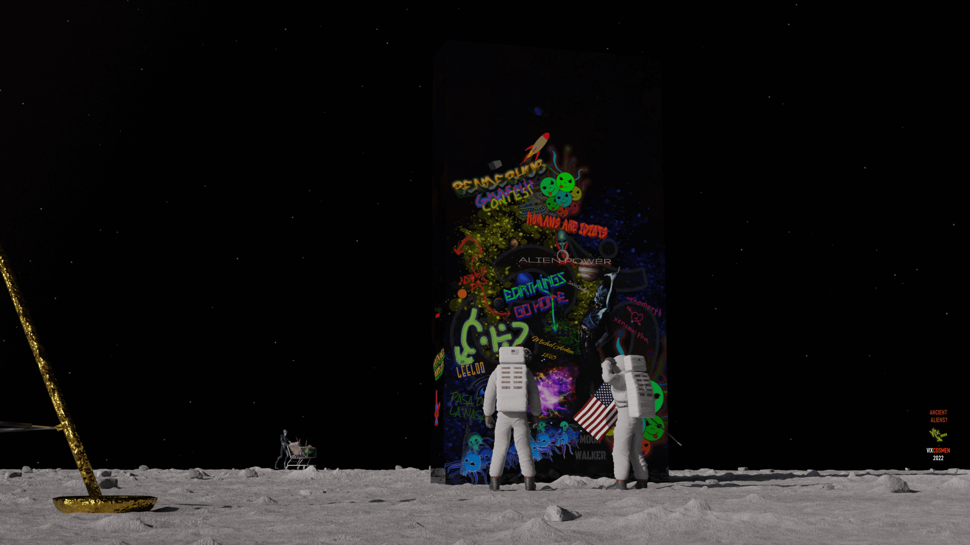 Ancient aliens??? 3D Render, Digital Art by vixcosmen