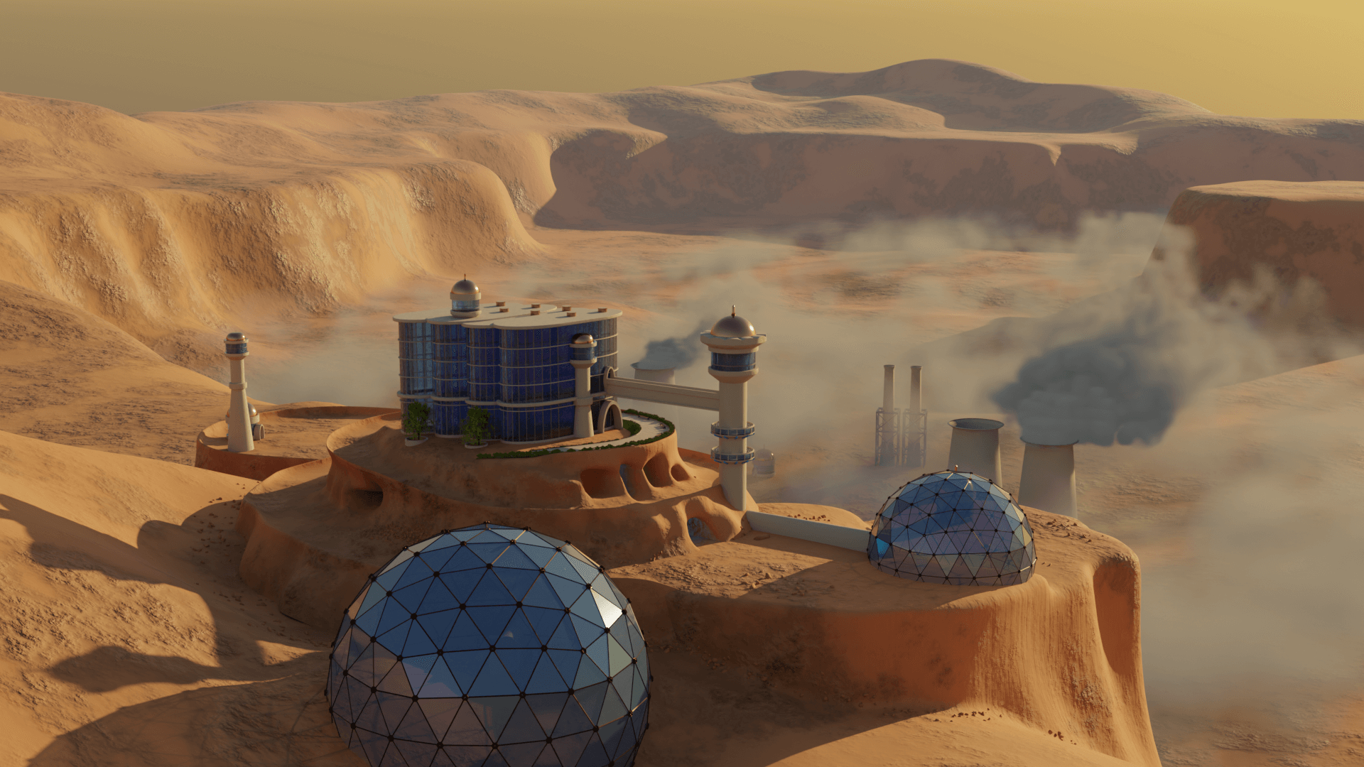 Scifi mars enviroment 3D Render, Digital Art by vixcosmen