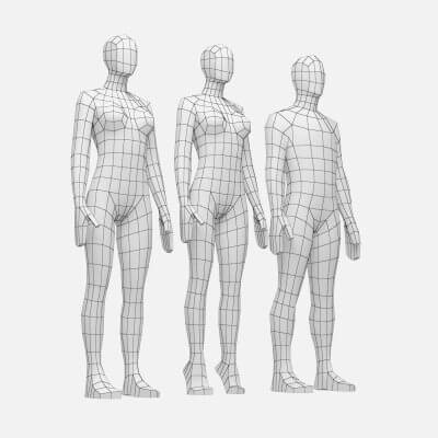 Low Poly Models | Characters | Base Meshes | RenderHub