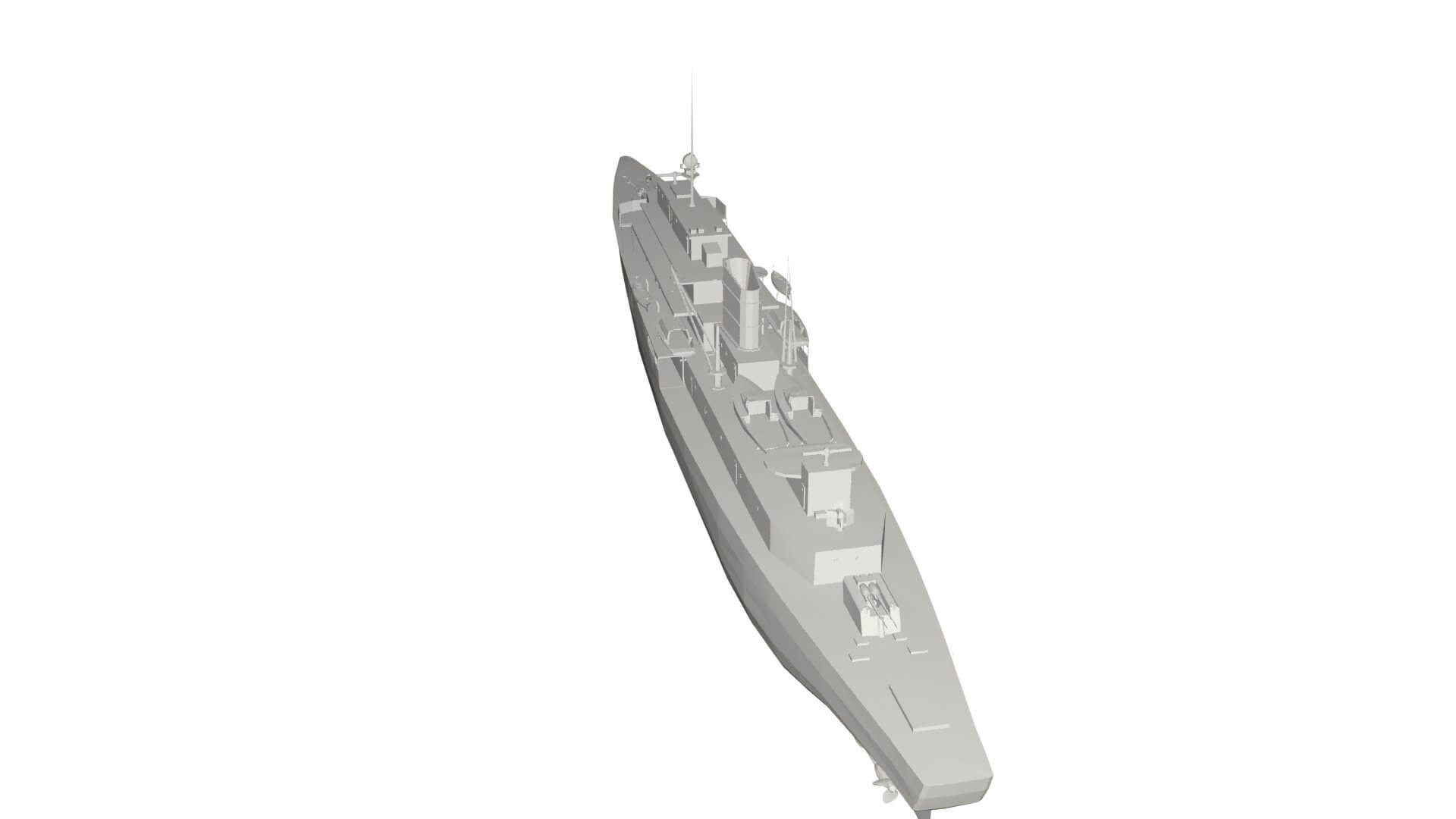 Military Ship - 3D Model by vlad25