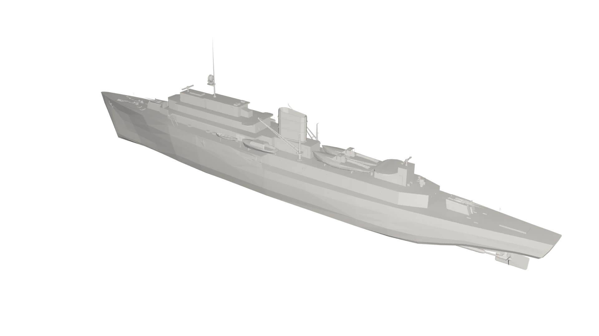 Military Ship - 3D Model by vlad25