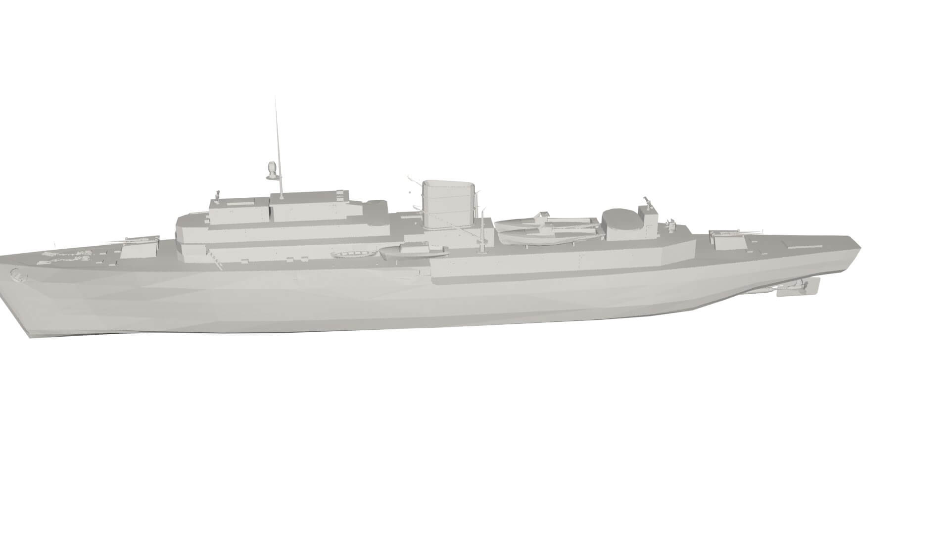 Military Ship - 3D Model by vlad25