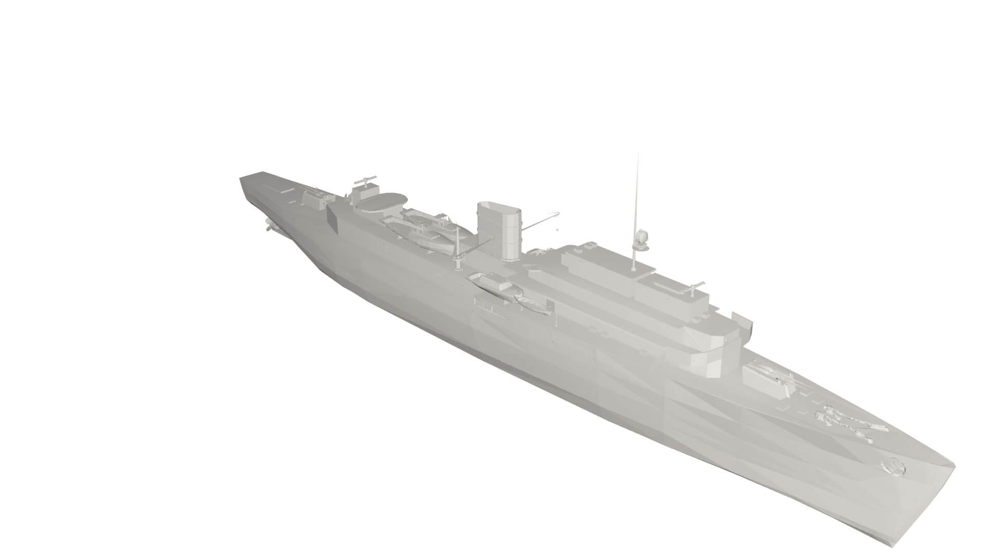 Military Ship - 3D Model by vlad25