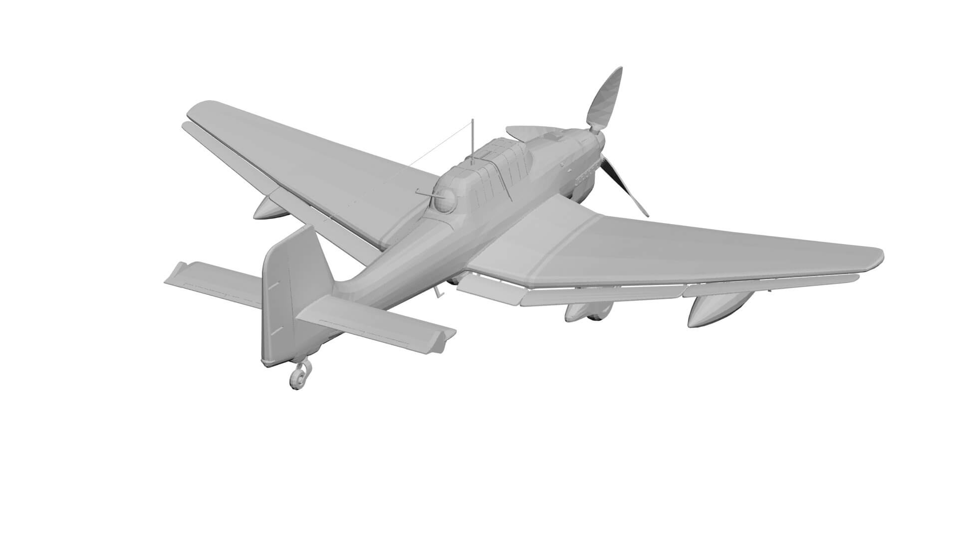 Old Military Aircraft Concept - 3D Model by vlad25