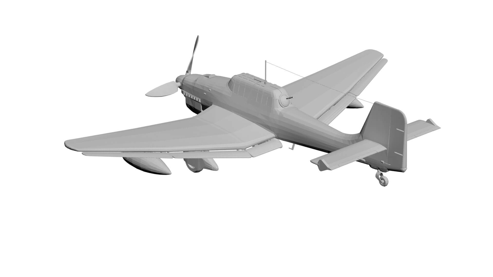 Old Military Aircraft Concept - 3D Model by vlad25