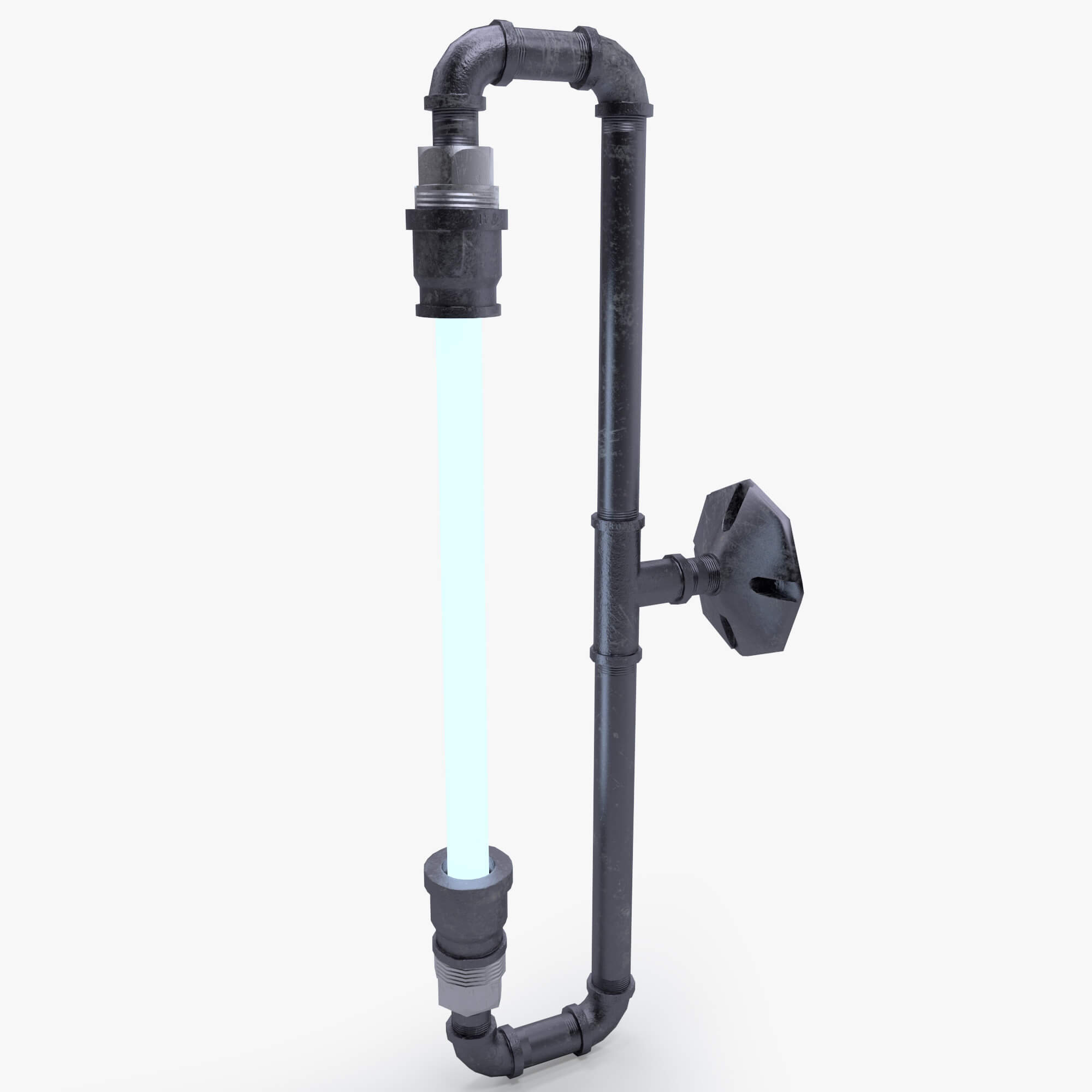 Tube Lamp High-Tech Low 3D Model by Vladimir-Bedenok