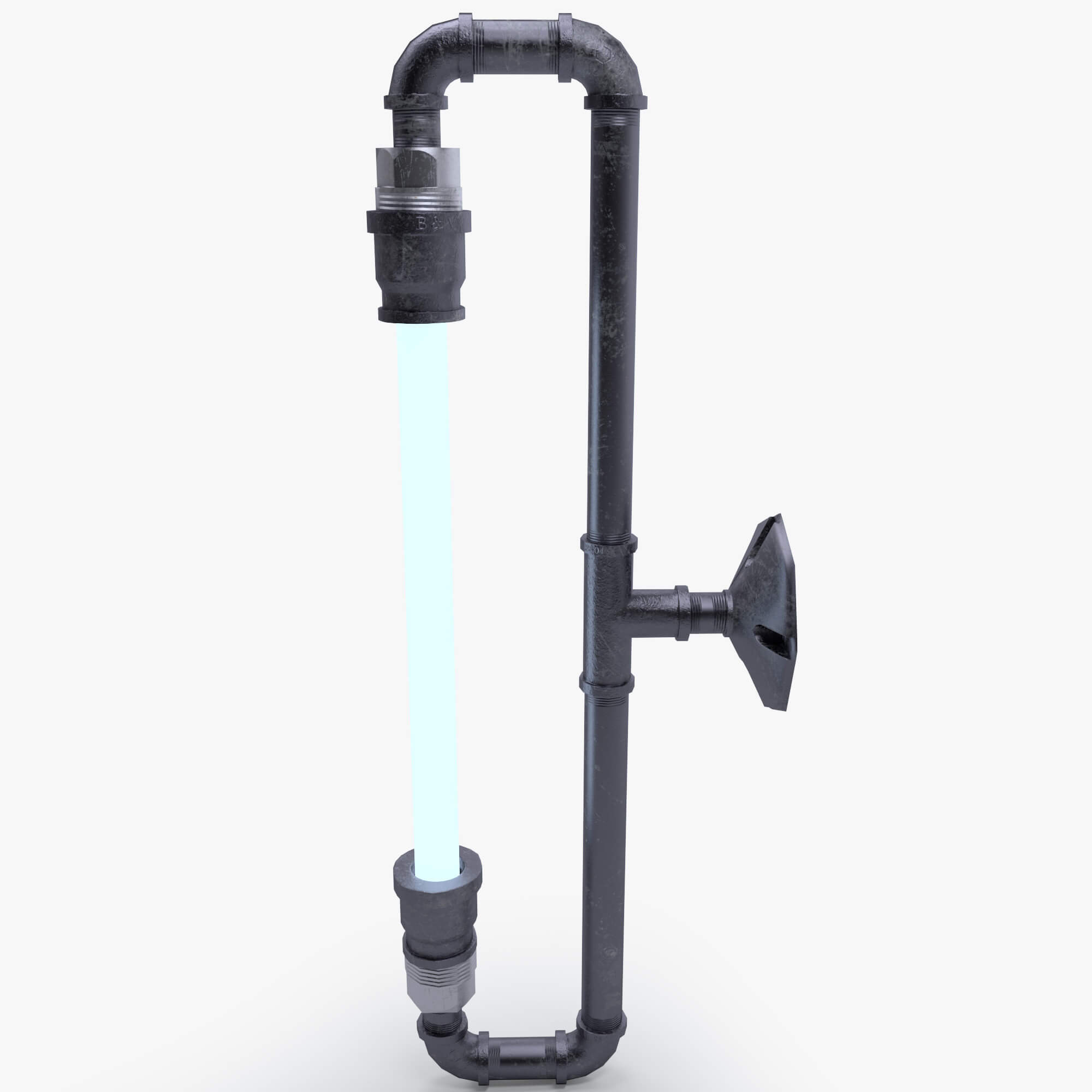 Tube Lamp High-Tech Low 3D Model by Vladimir-Bedenok