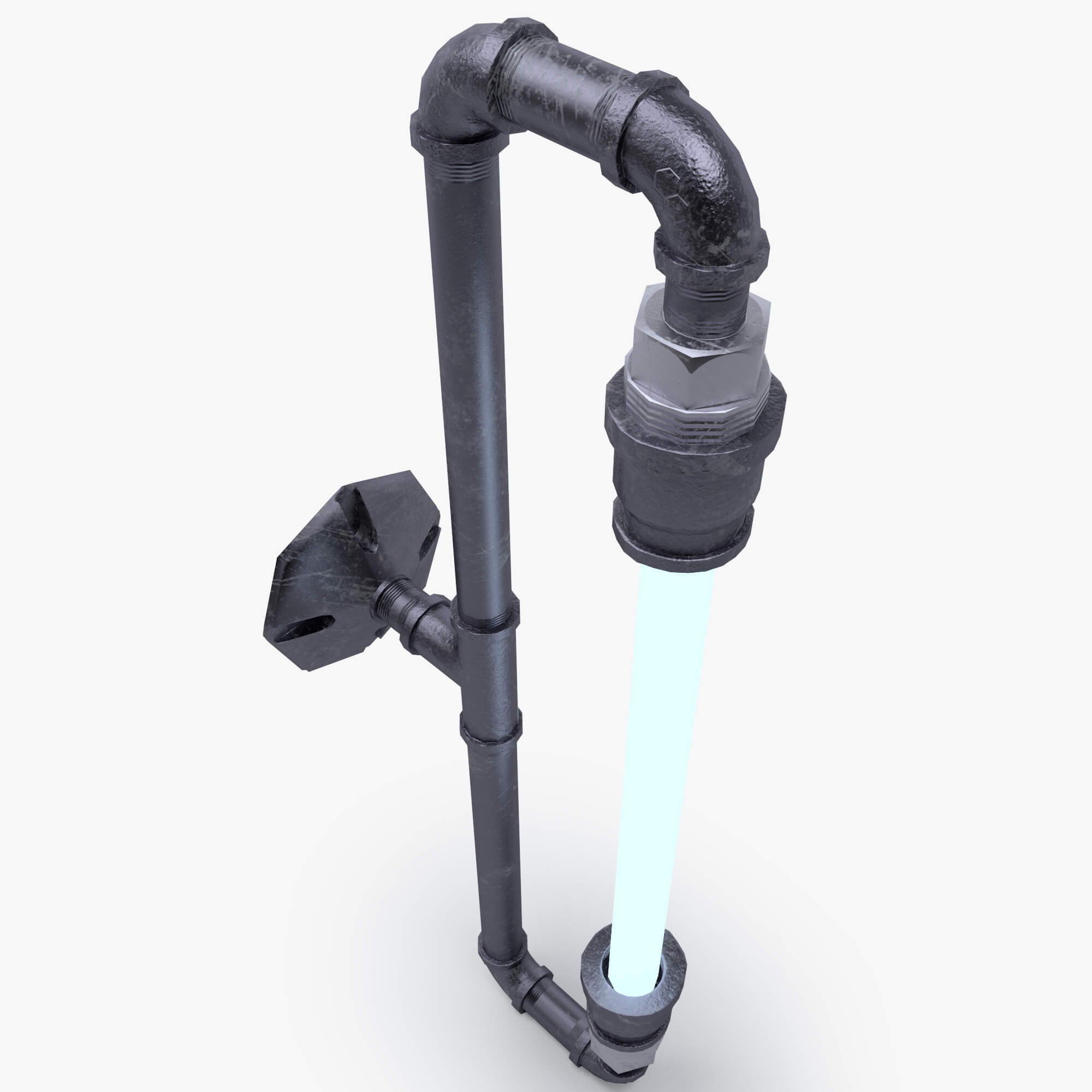 Tube Lamp High-Tech Low 3D Model by Vladimir-Bedenok