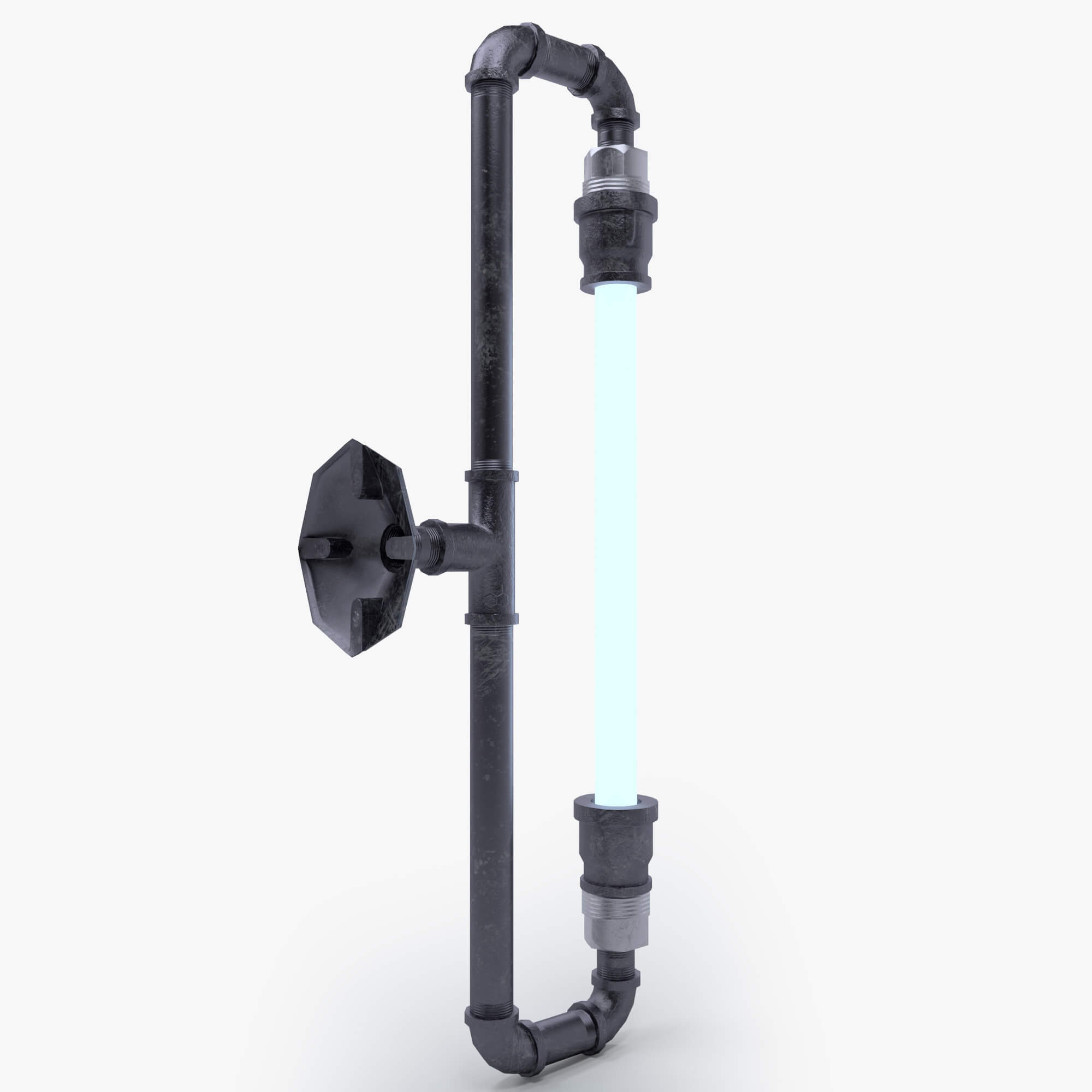 Tube Lamp High-Tech Low 3D Model by Vladimir-Bedenok