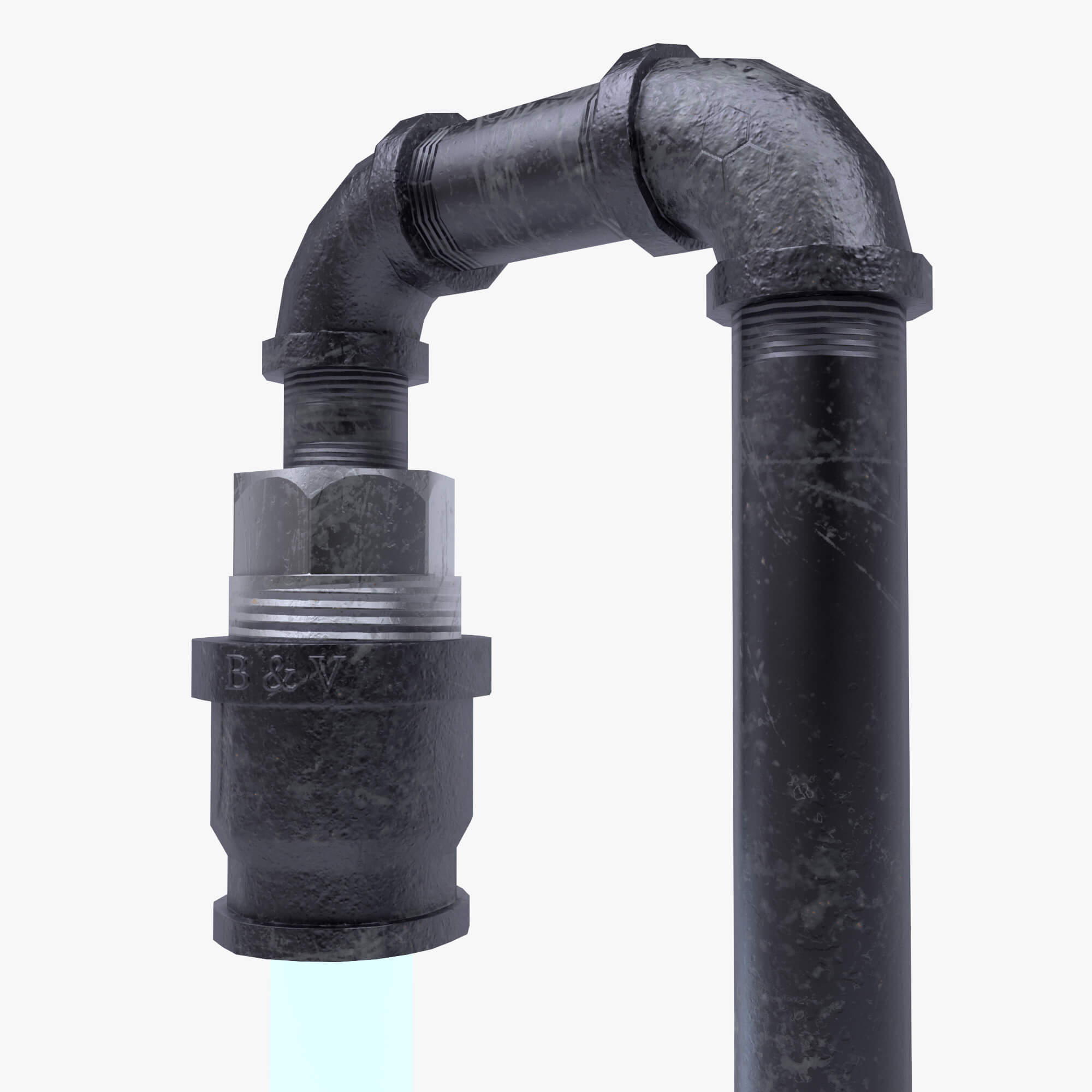 Tube Lamp High-Tech Low 3D Model by Vladimir-Bedenok