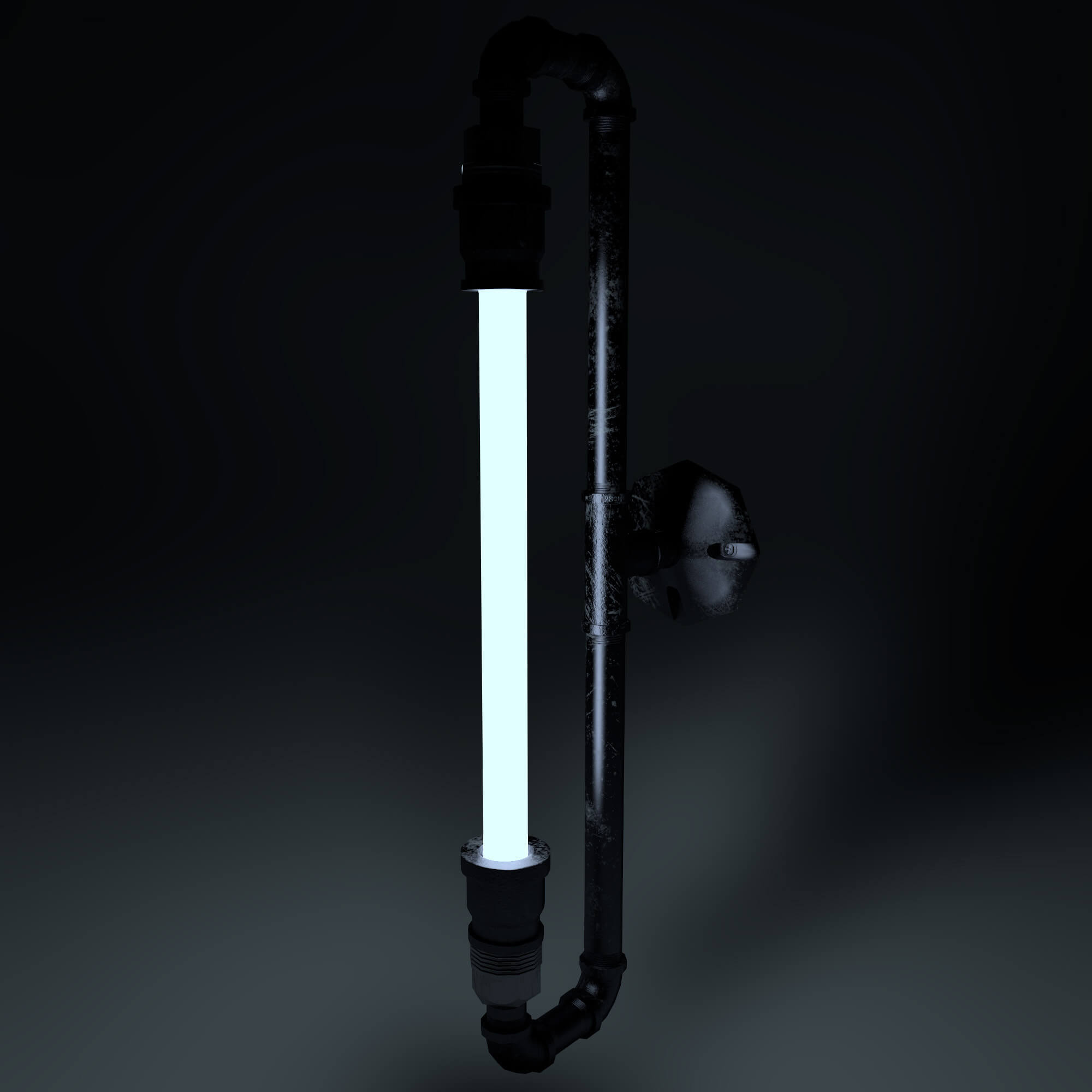 Tube Lamp High-Tech Low 3D Model by Vladimir-Bedenok