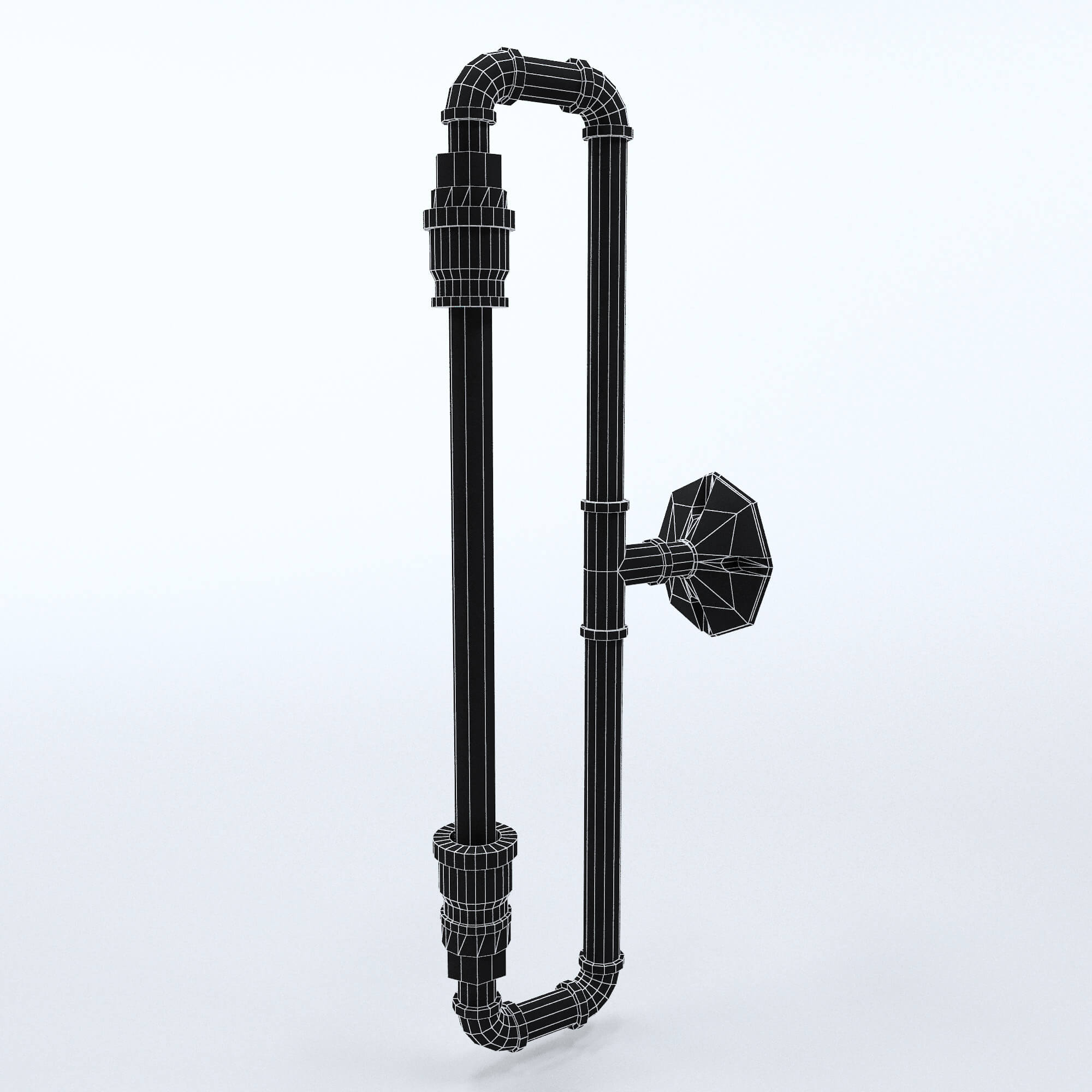 Tube Lamp High-Tech Low 3D Model by Vladimir-Bedenok