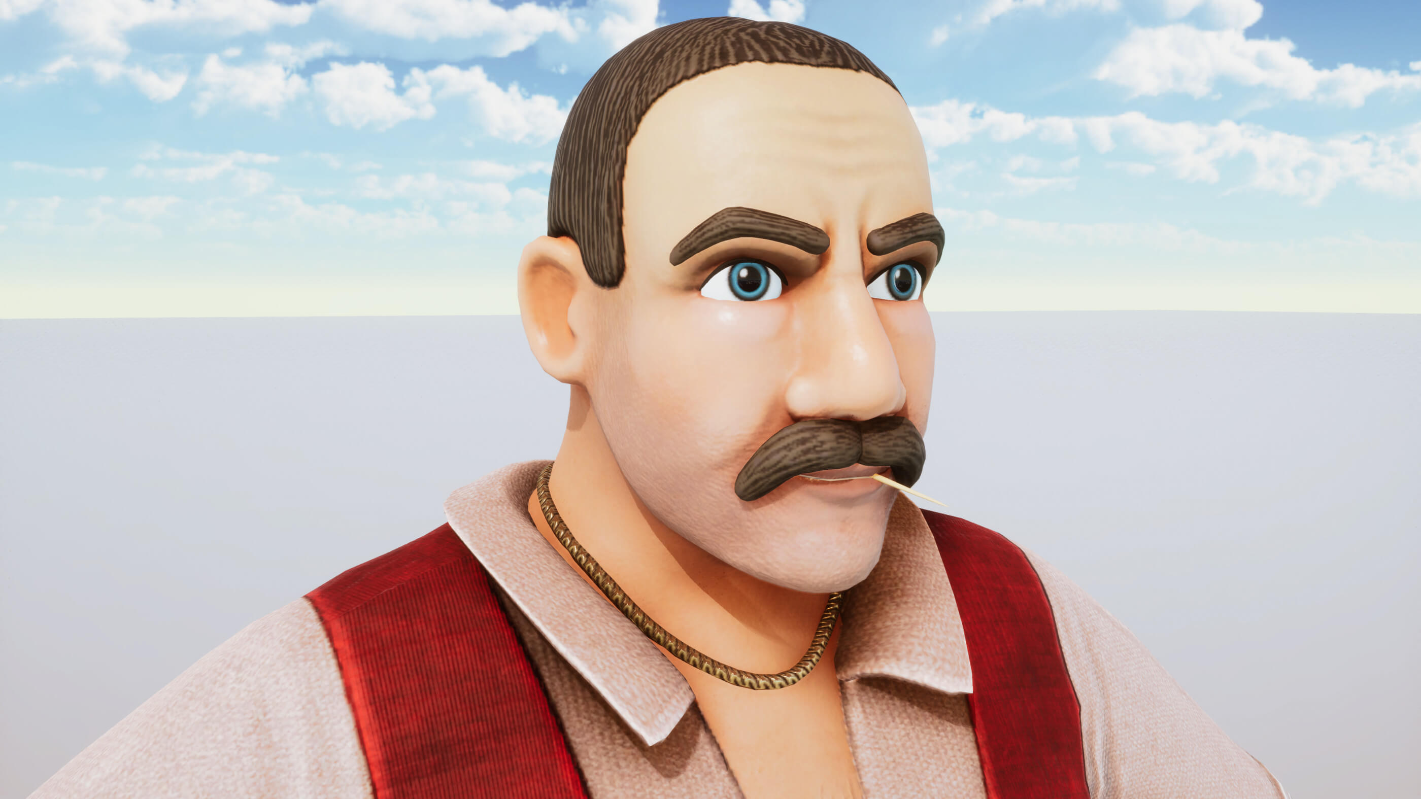 Stylized Character Bartender Rigged With Shape Keys - 3D Model by ...