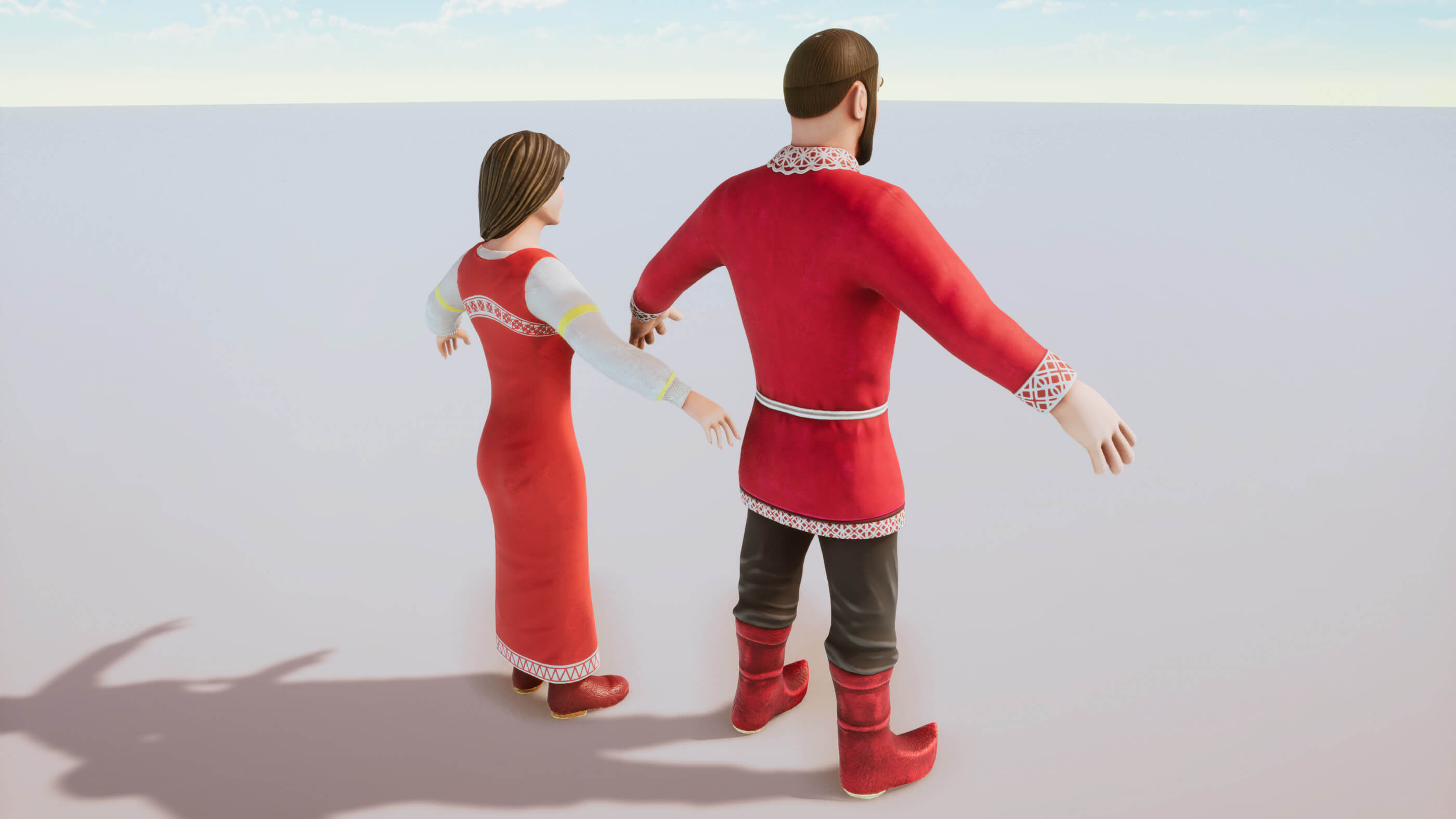 Stylized Character Medieval People Female and Male Collectio - 3D Model ...