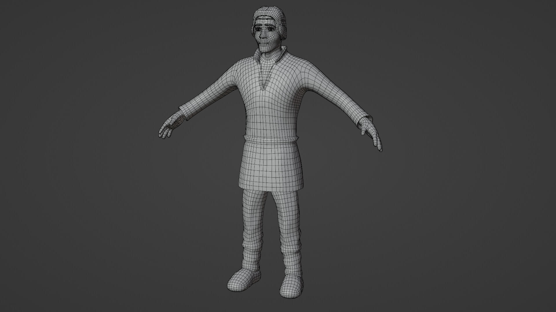 Stylized Character Prisoner Rigged With Shape Keys - 3D Model by ...