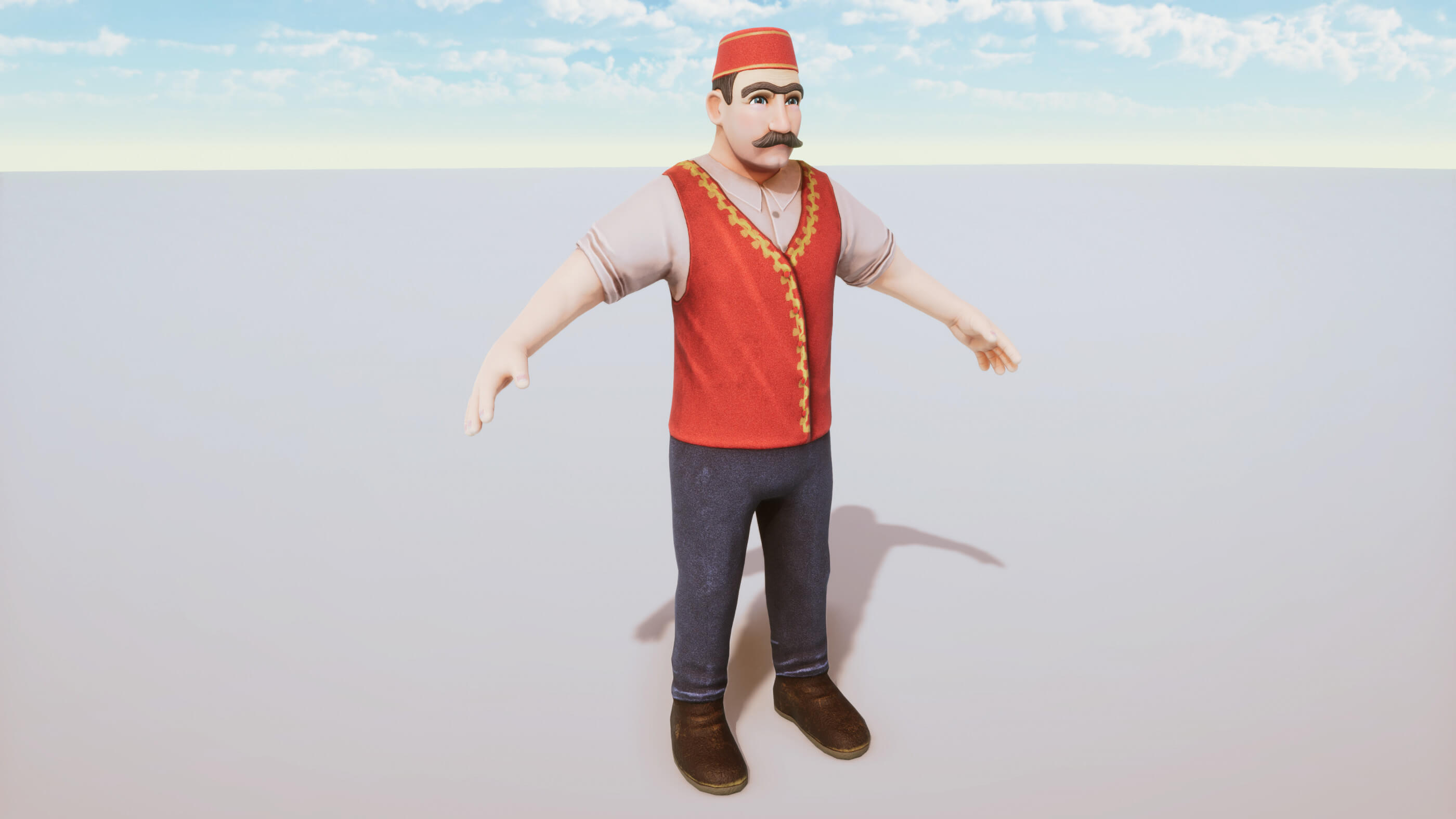 Stylized Character Bazar Dealer Rigged With Shape Keys - 3D Model by ...