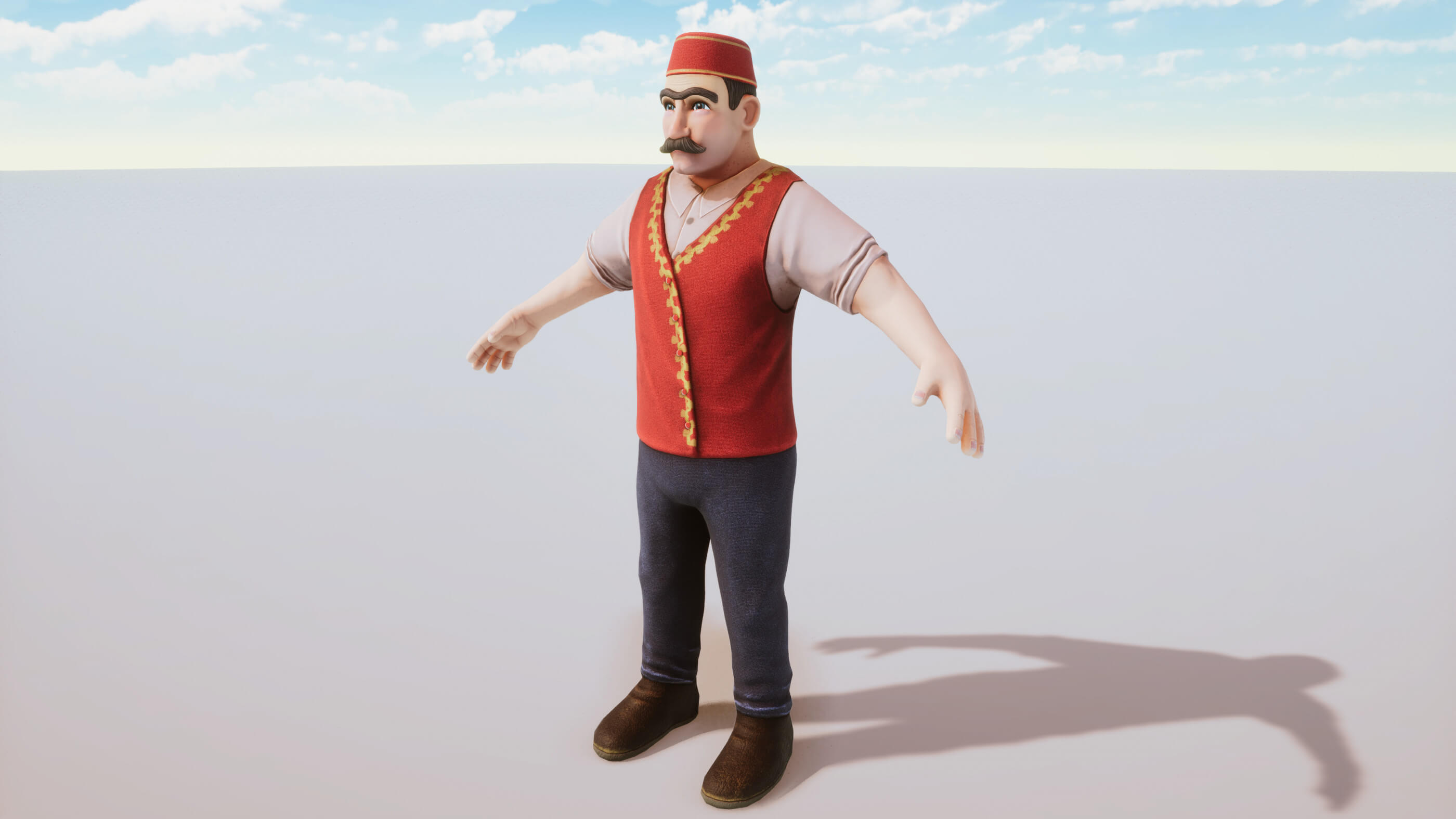 Stylized Character Bazar Dealer Rigged With Shape Keys - 3D Model by ...
