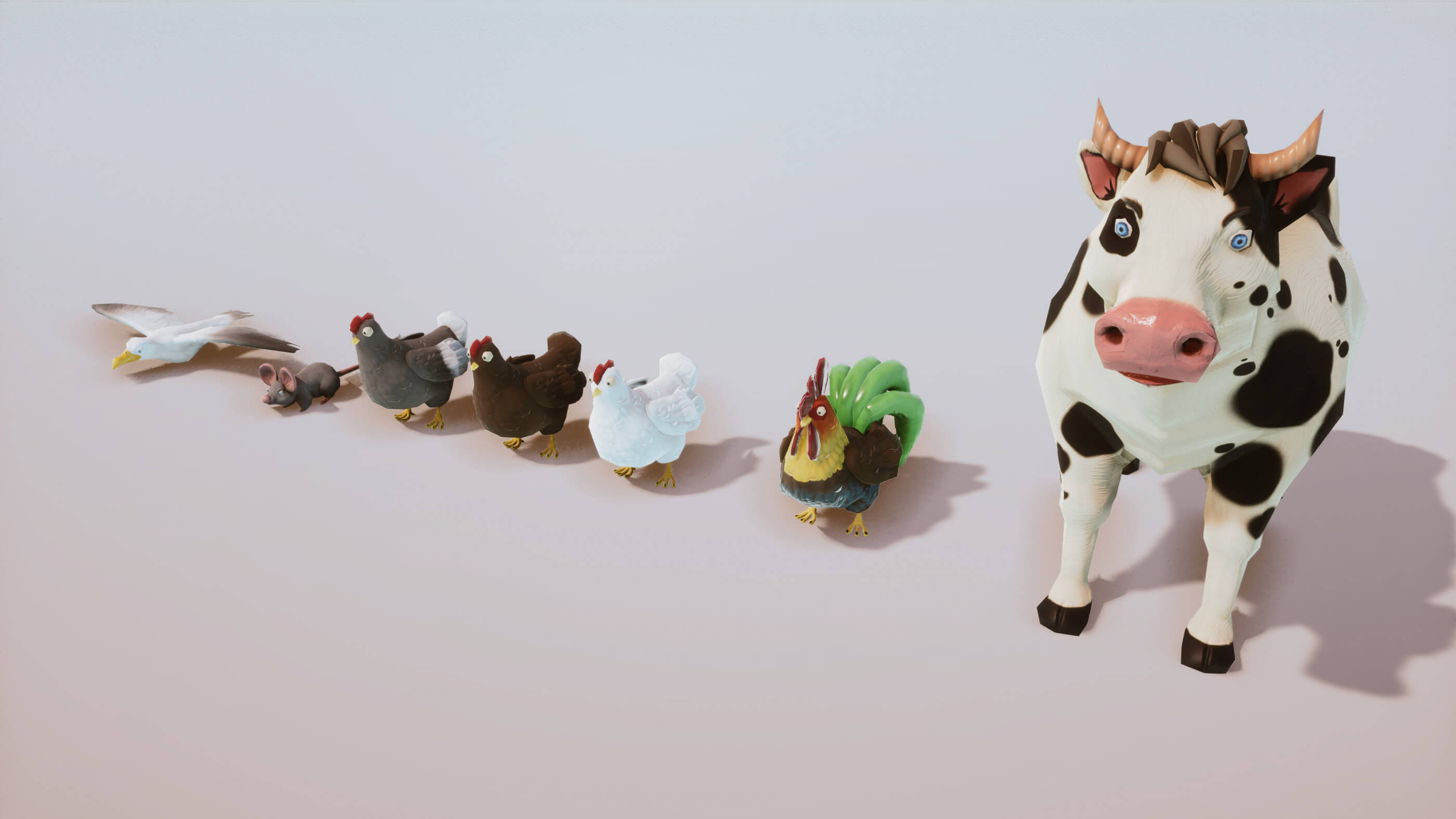 Stylized Farm Animals Kit Rigged With Shape Keys - 3D Model by Vladimir811