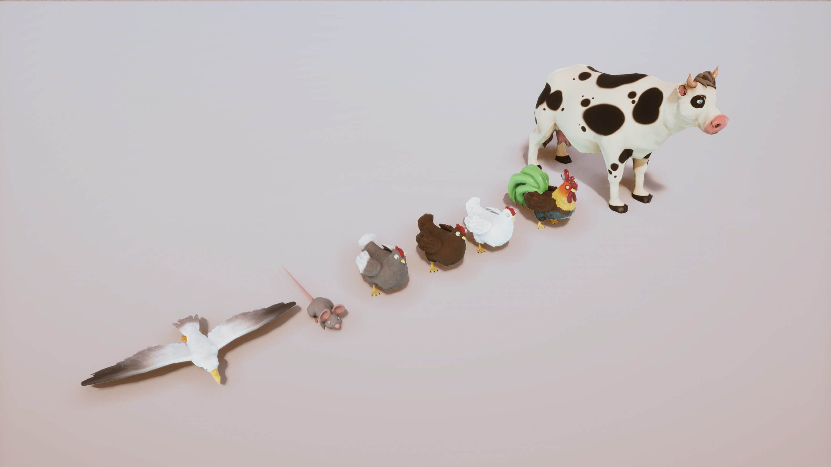 Stylized Farm Animals Kit Rigged With Shape Keys - 3D Model by Vladimir811