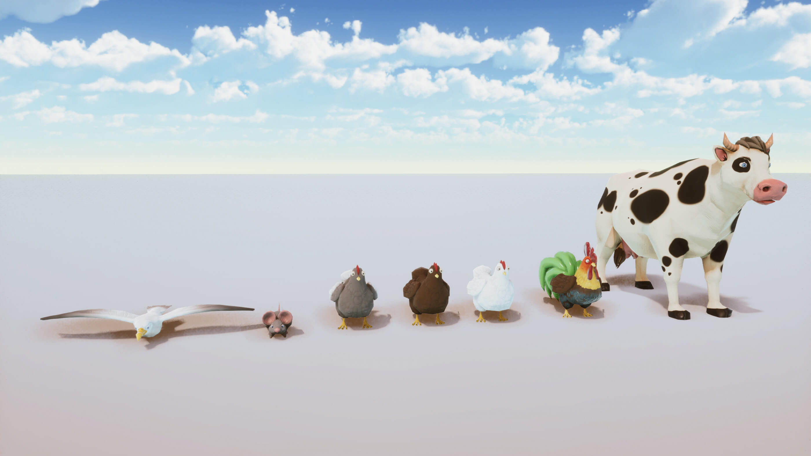 Stylized Farm Animals Kit Rigged With Shape Keys - 3D Model by Vladimir811