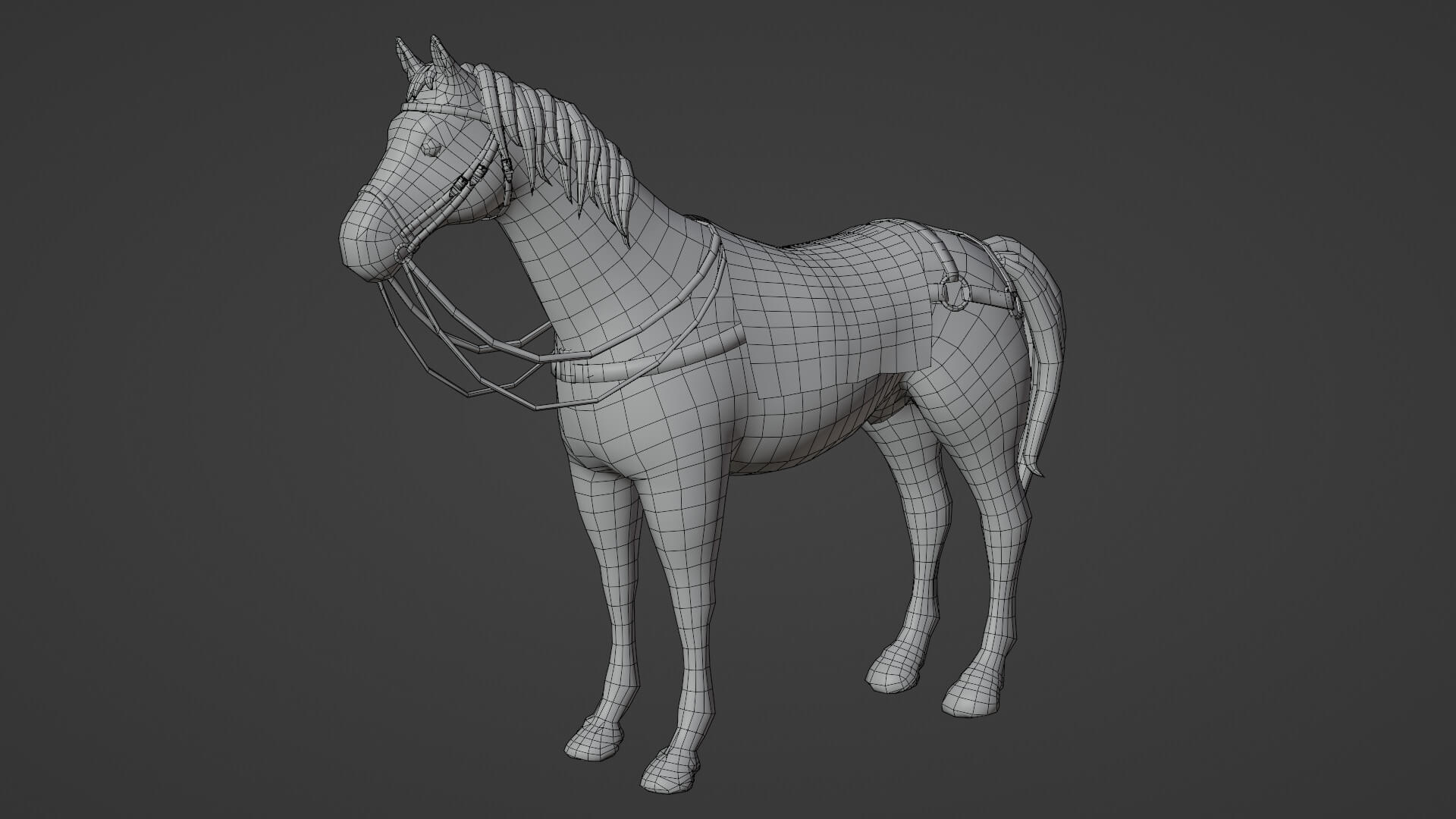 Stylized Horse Rigged - 3D Model by Vladimir811