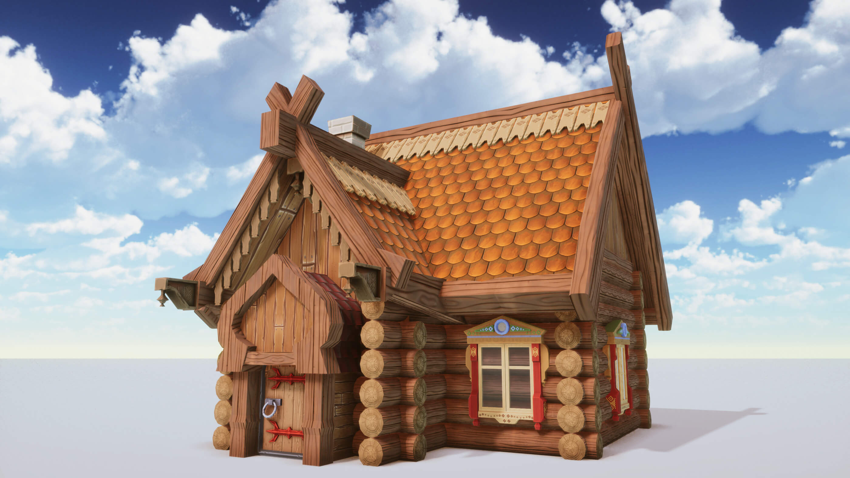 Stylized Village Houses Props Kit - 3D Model by Vladimir811
