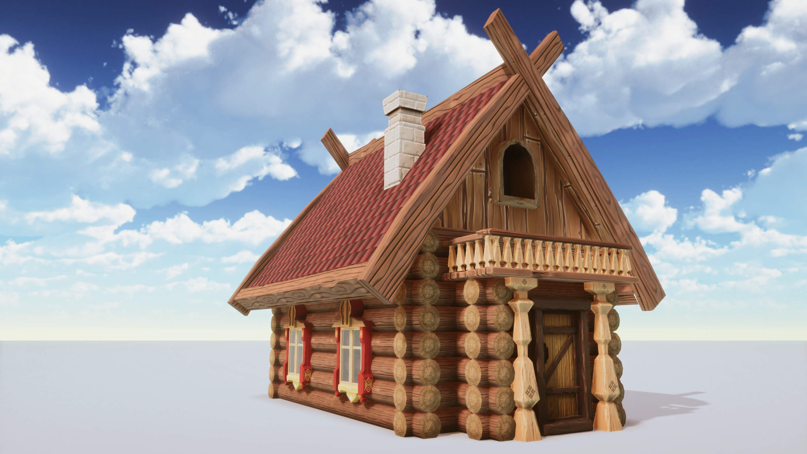 Stylized Village Houses Props Kit - 3D Model by Vladimir811