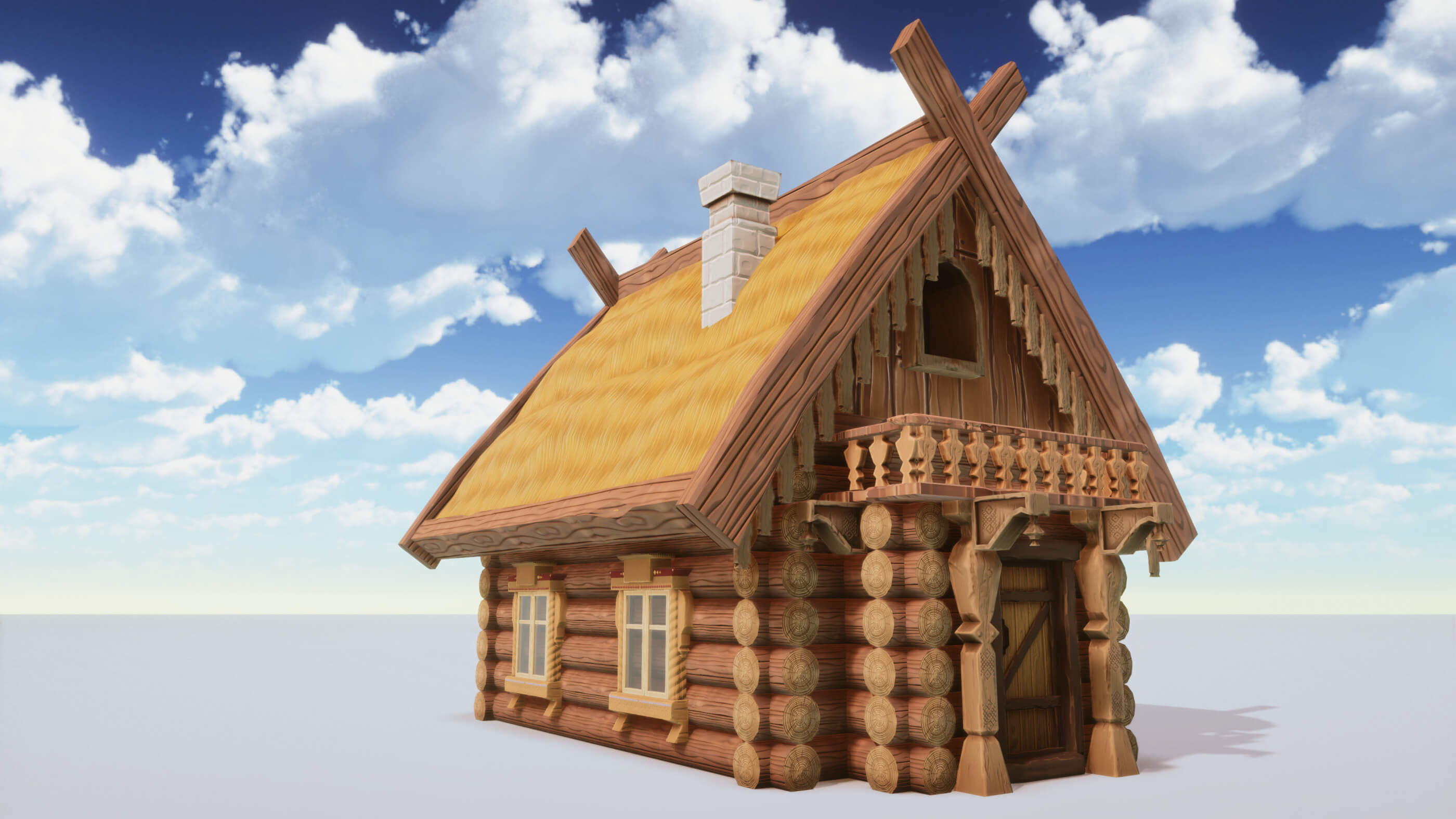 Stylized Village Houses Props Kit - 3D Model by Vladimir811